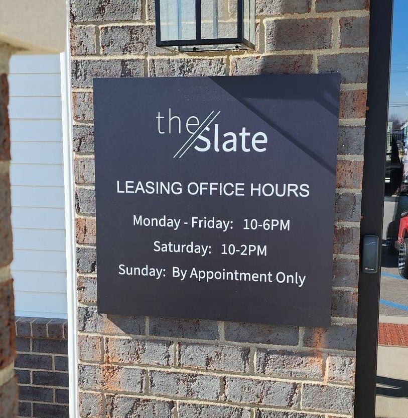 Campus Signage for Apartment Building Jeffersonville Indiana