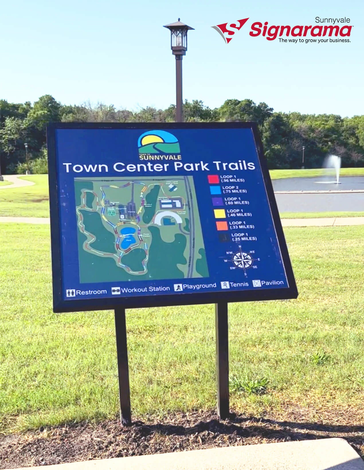 Custom Trail Map with Fabricated Map Box