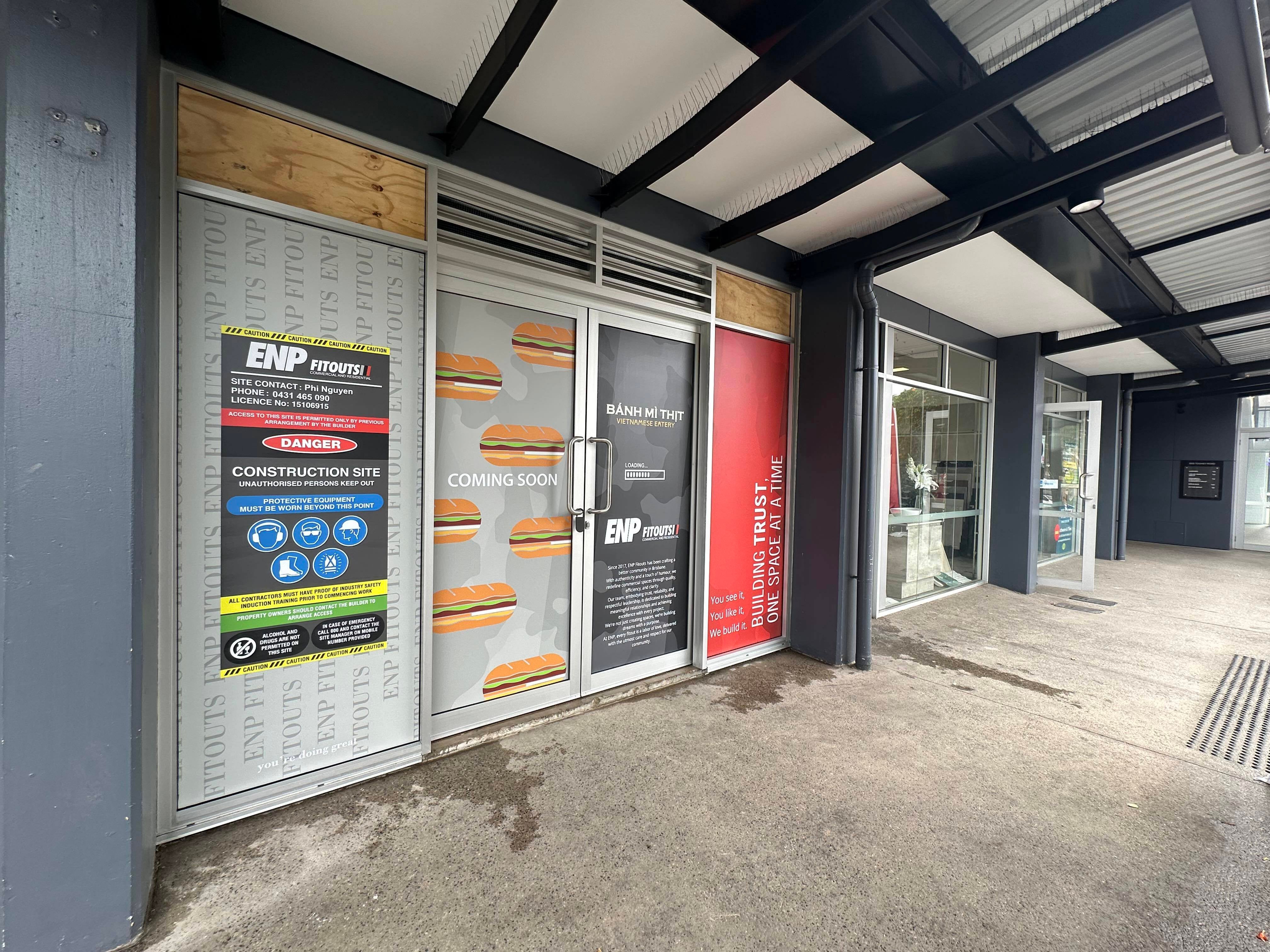 Construction Hoarding Signs for ENP Fitouts