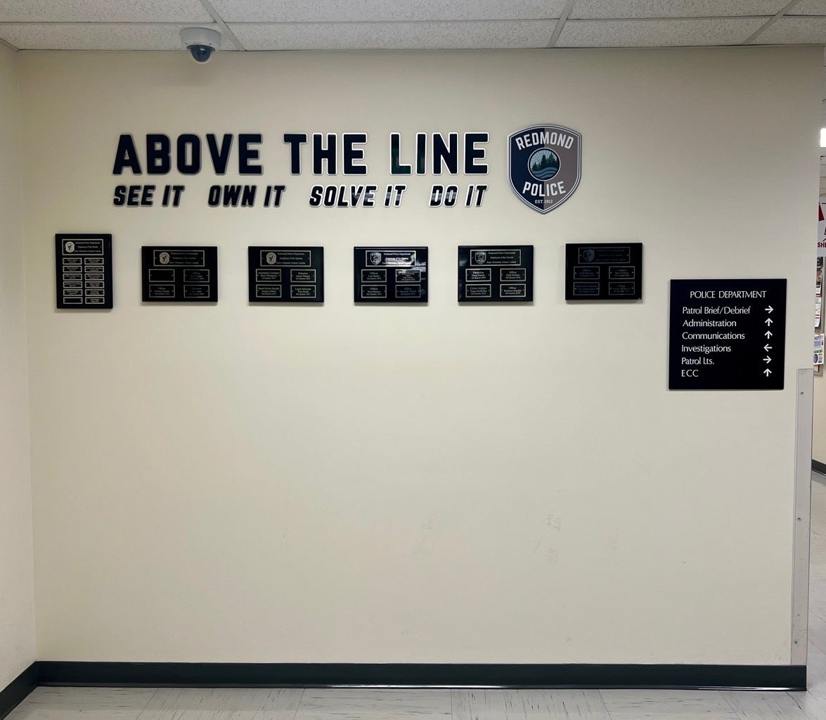 Custom Honor Wall - Redmond Police, Redmond WA