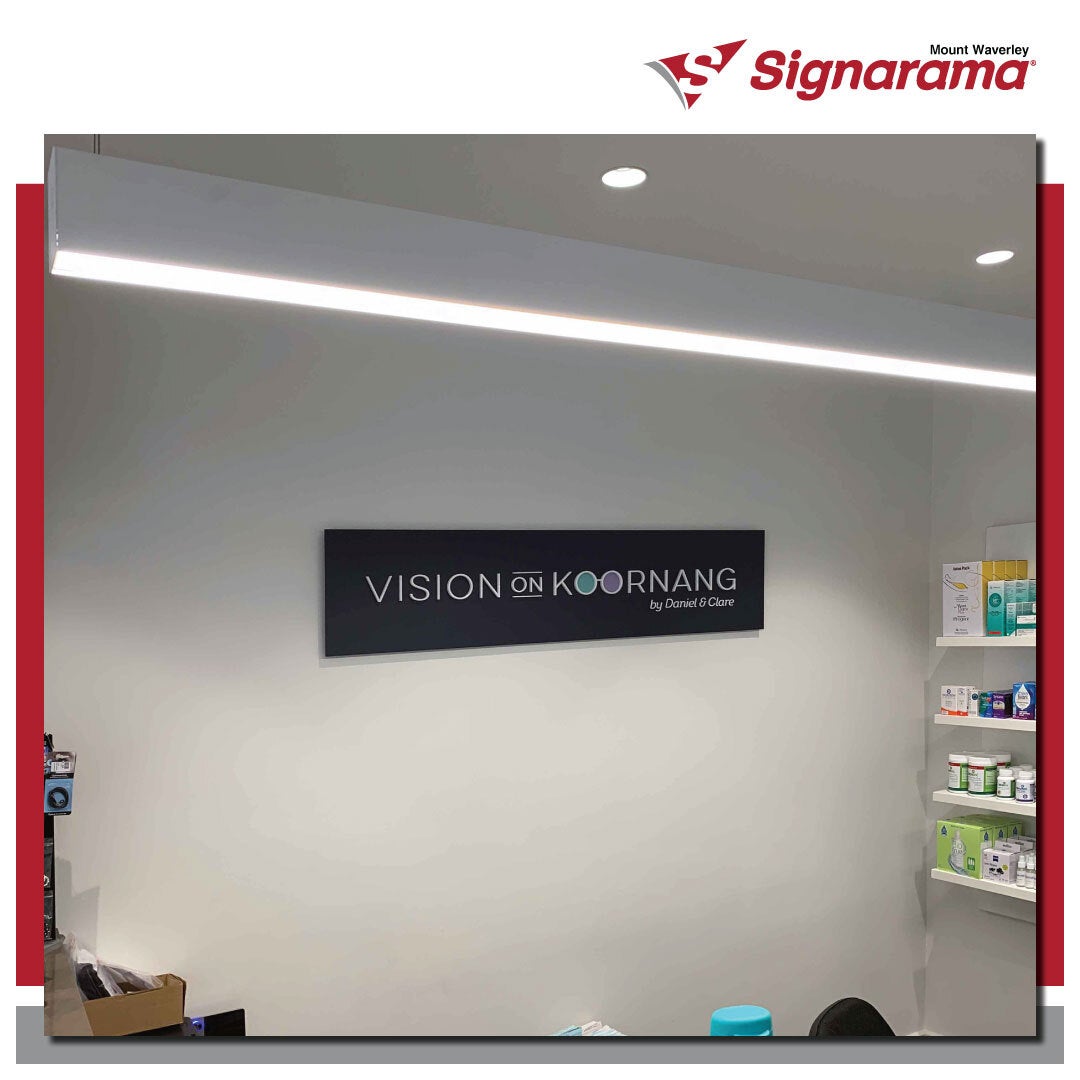 Reception Sign - Vision On Koornang Carnegie | Signarama Mount Waverley