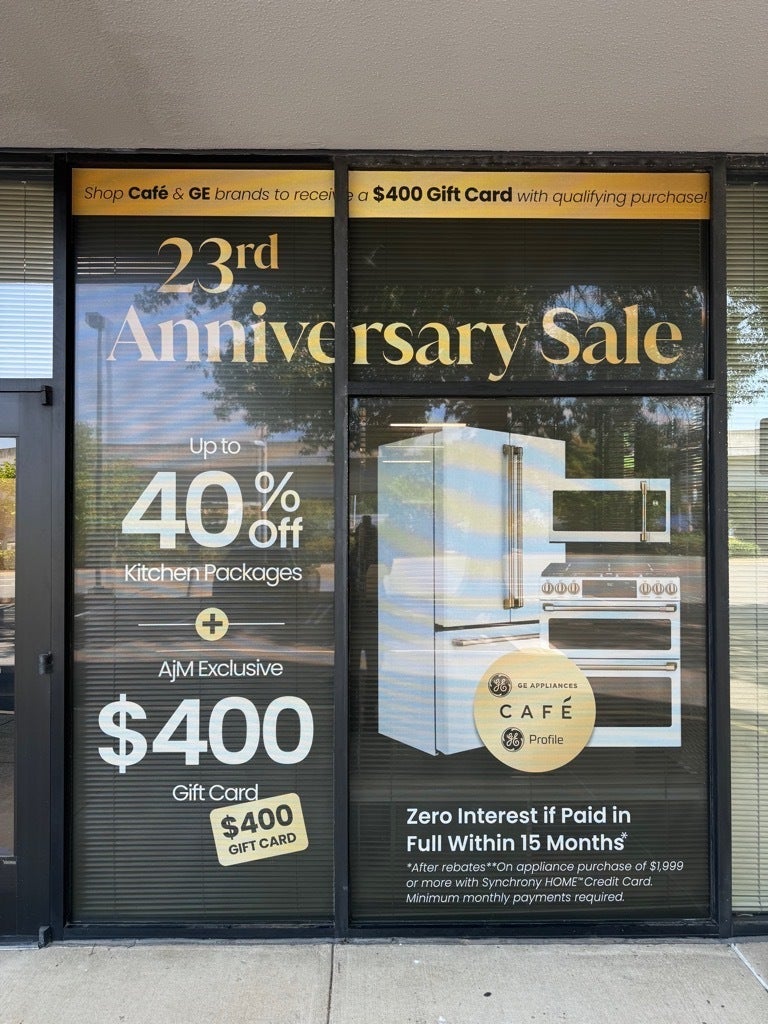 Celebrate AJ Madison’s 20+ Years with Stunning Window Graphics by ...