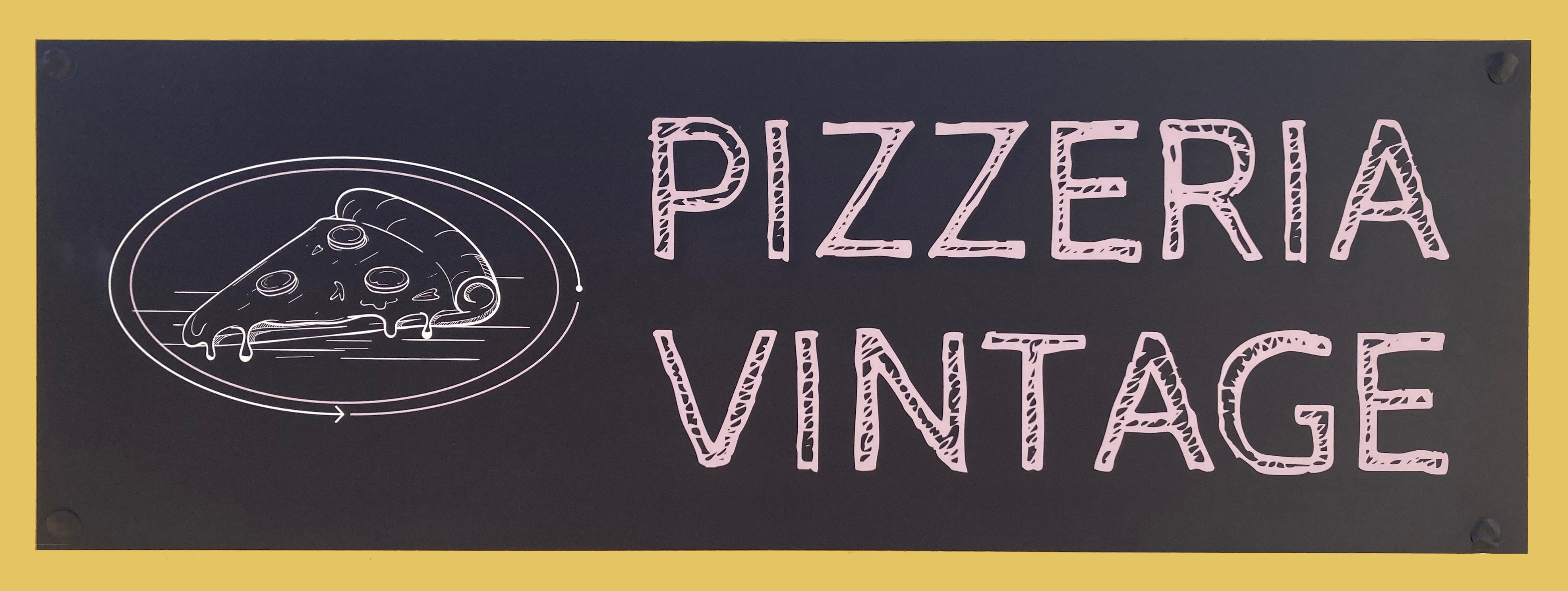 Une signalétique complète pour la Pizzeria Vintage à Cléon d'Andran