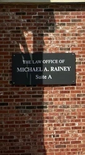 Exterior Wall Sign in a Lawyer Office.