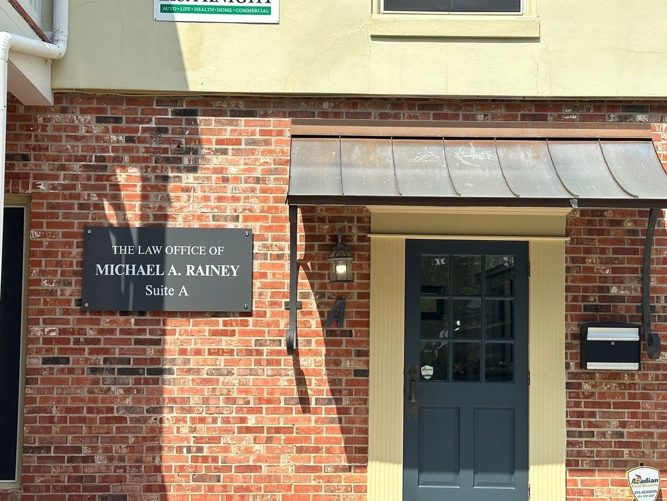 Exterior Wall Sign in a Lawyer Office.