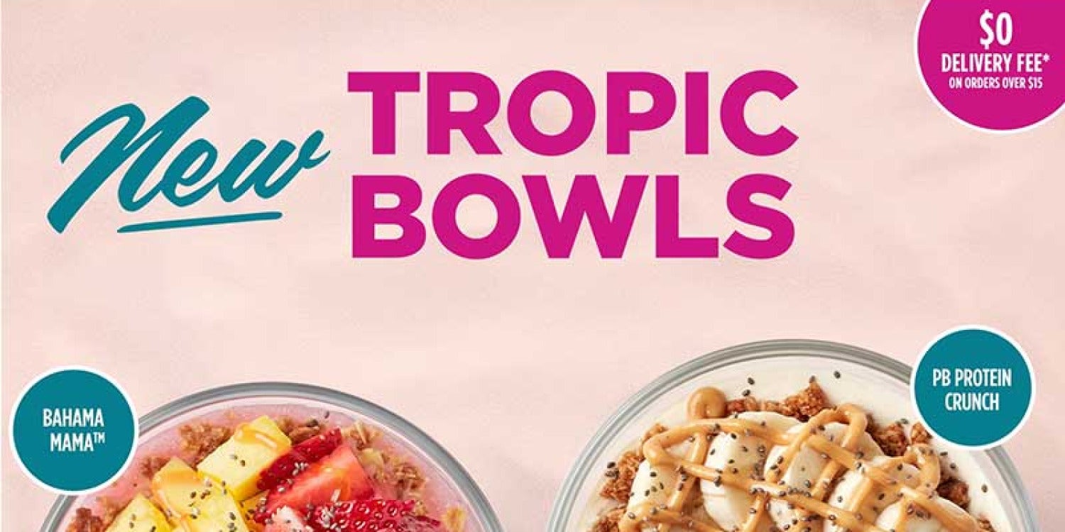 Tropical Smoothie Cafe Unveils Two Tropic Bowls: Bahama Mama™ and PB ...