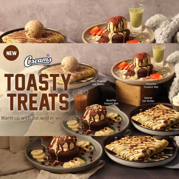 Creams Café's Toasty Treats Launch: Hot Desserts Revolutionizing Winter ...