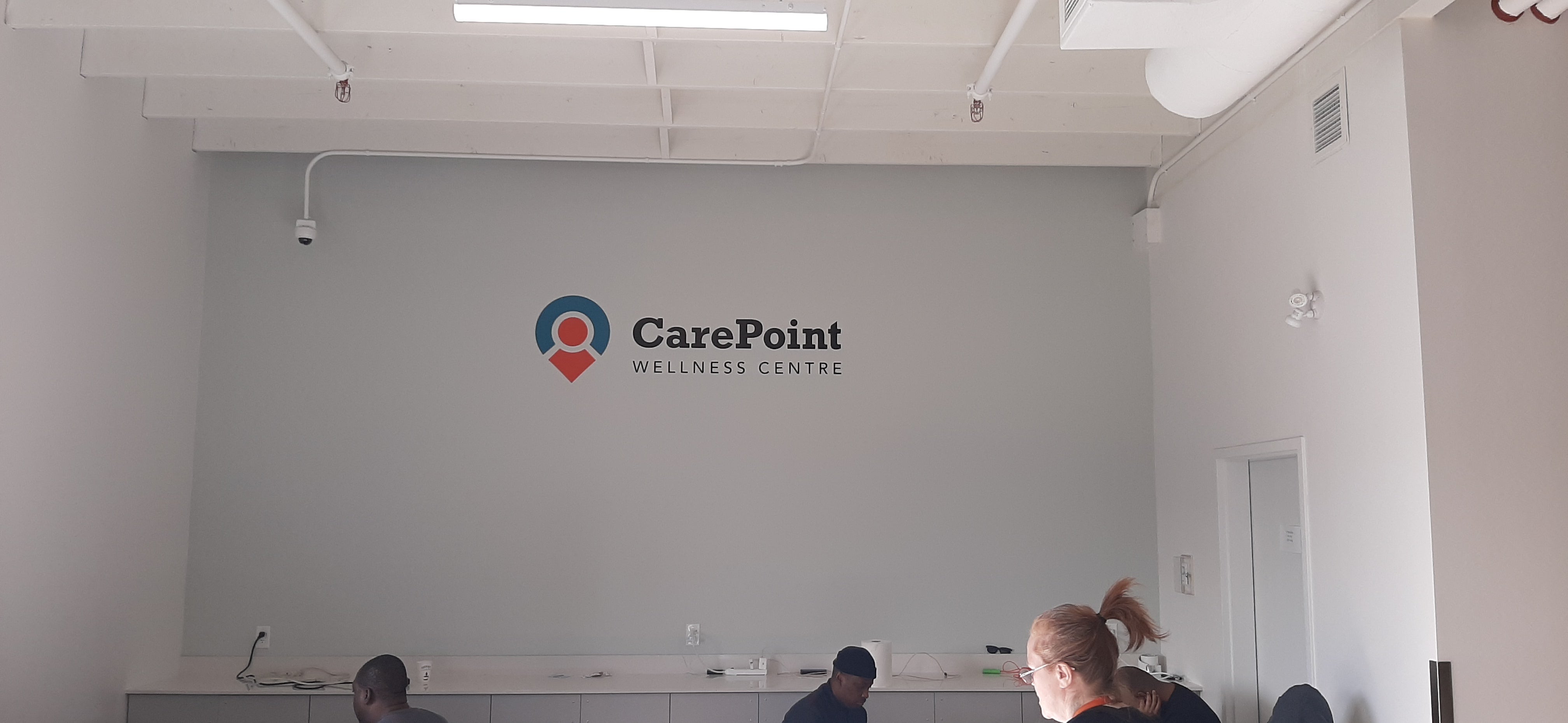 Signage for Hope Mission at the CarePointe Wellness Centre in Edmonton, AB