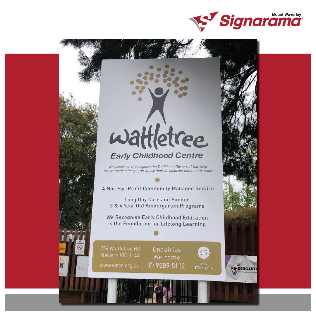 Post & Panel Sign - Wattletree Early Childhood Centre, Malvern ...