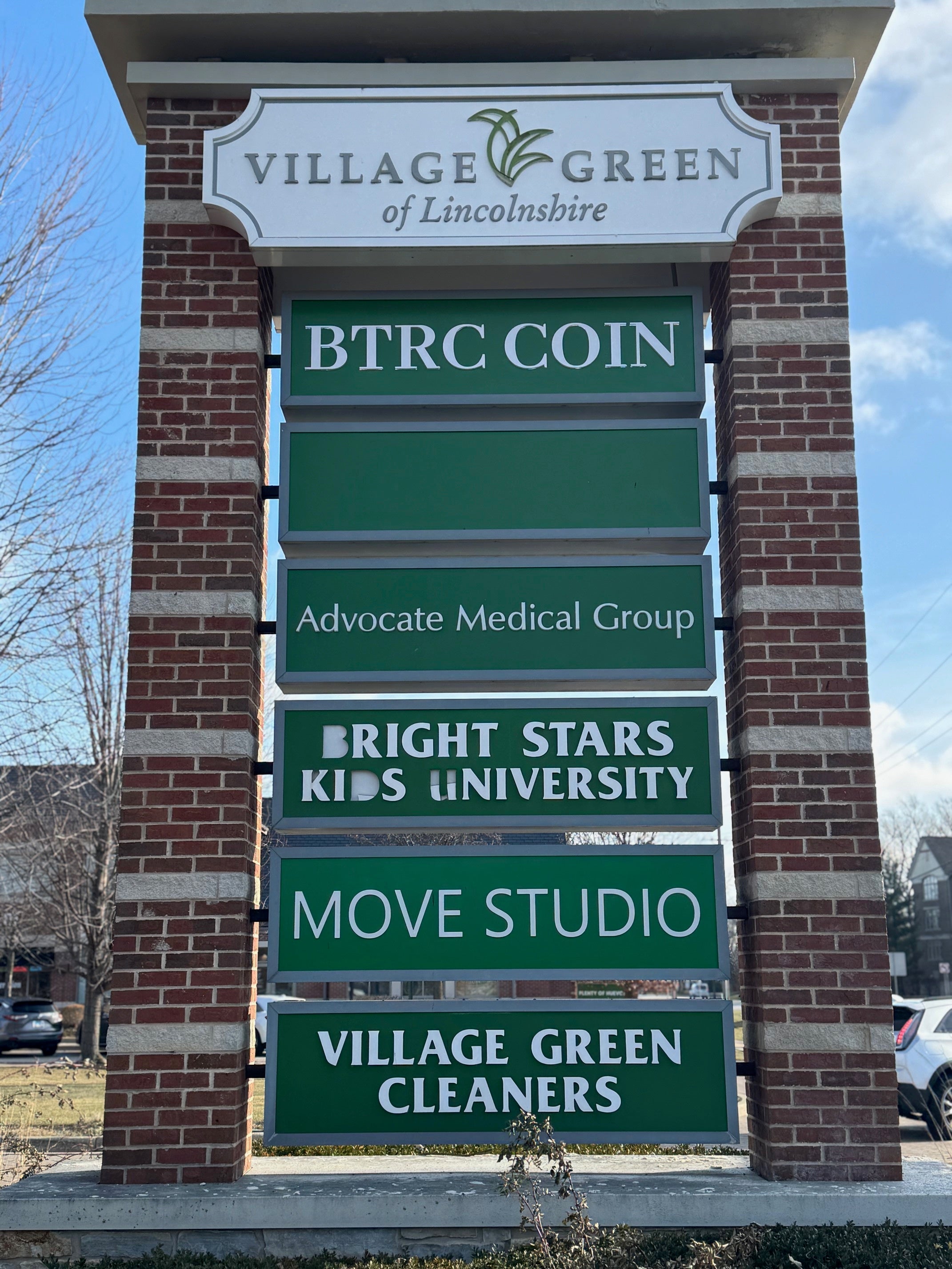 BTRC Tenant Sign Village Green , Lincolnshire