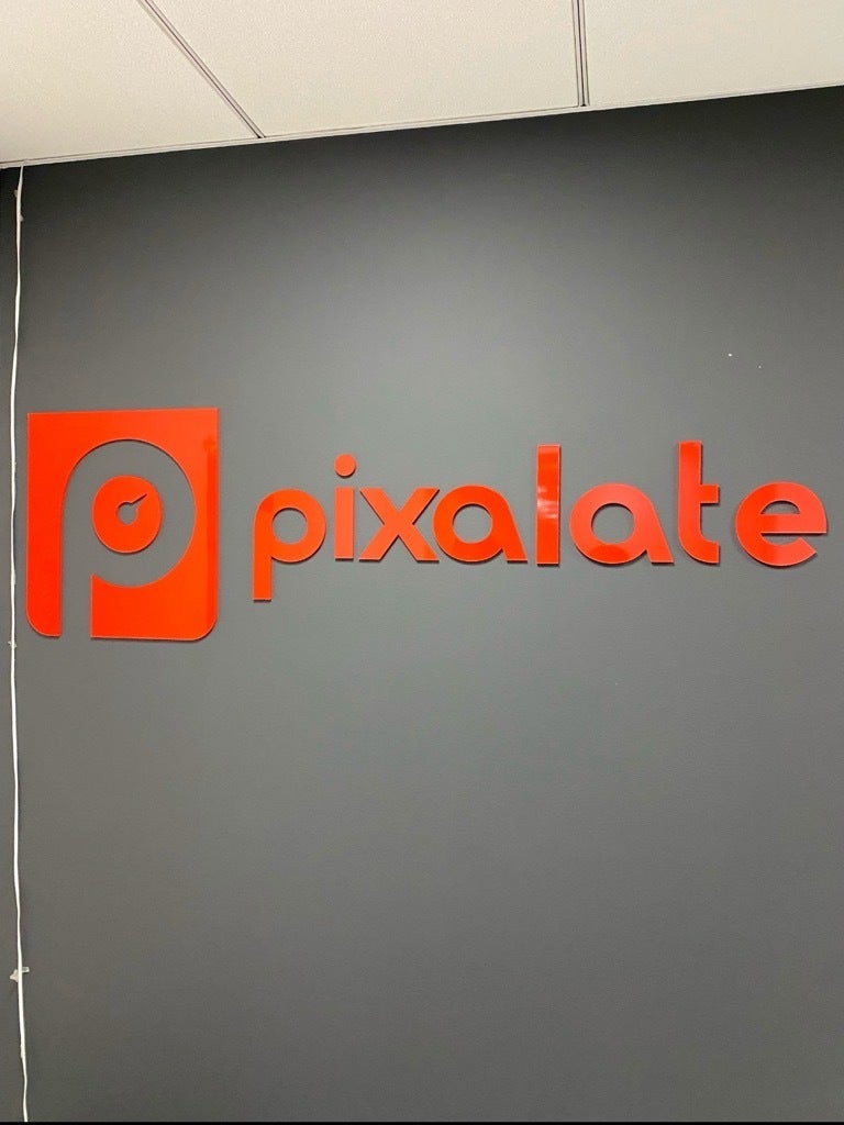 A Stunning Acrylic Lobby Sign for Pixalate in Tysons Corner