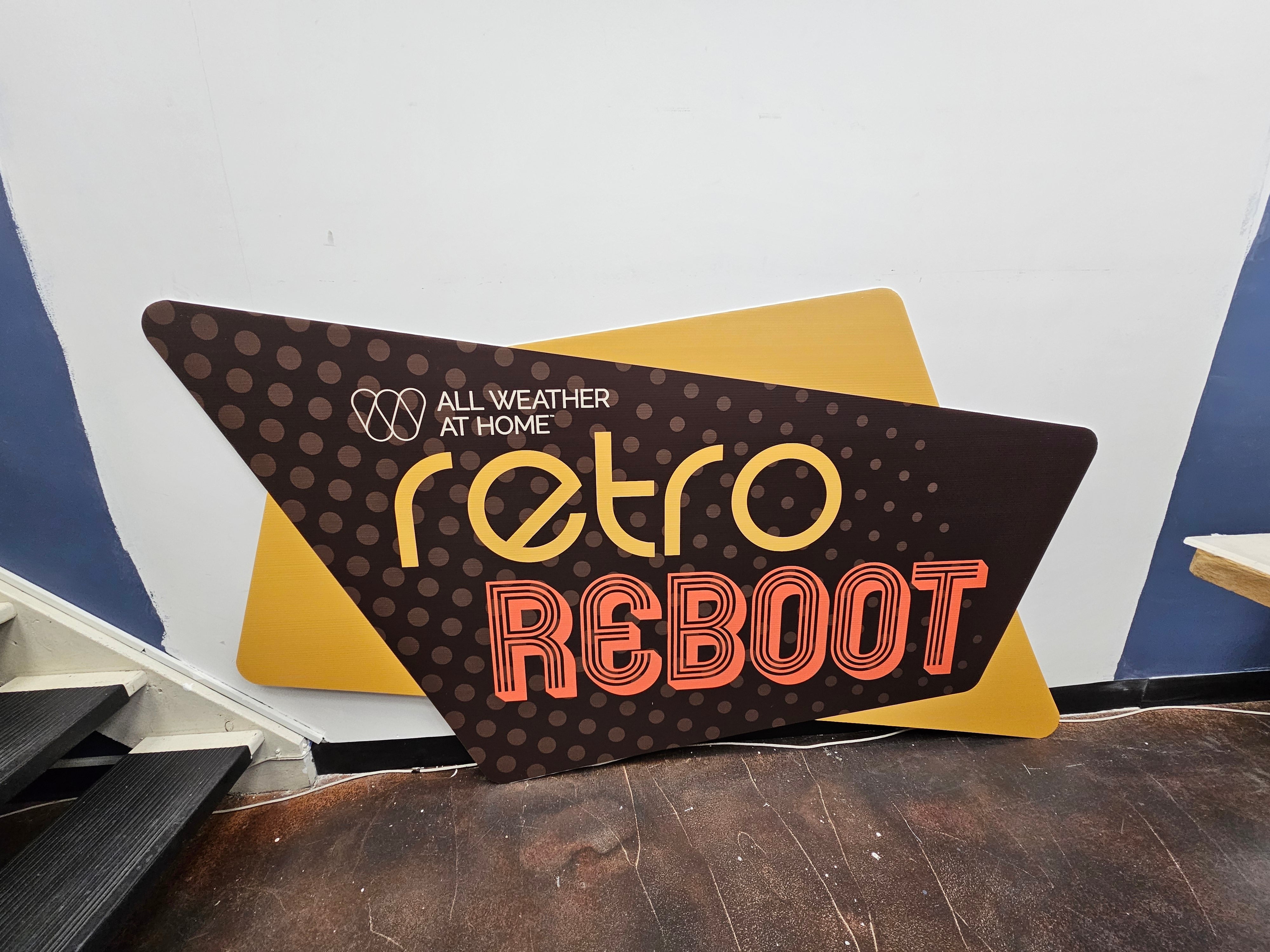 Coroplast cut to shape for All Weather at Home in Edmonton, AB