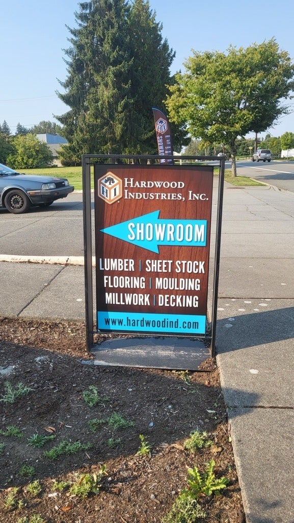 Bold Custom Signage Brands Storefront - Hardwood Industries, Kent, WA