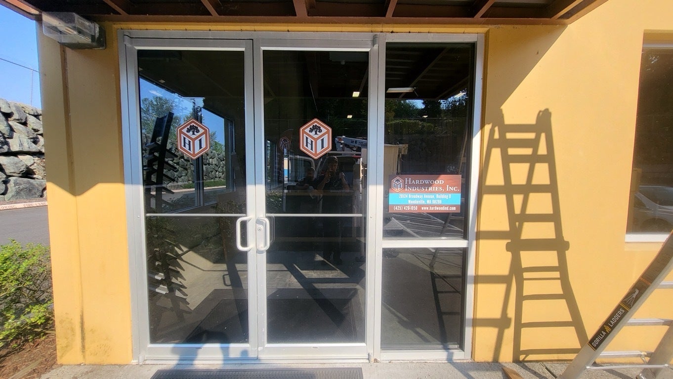Bold Custom Signage Brands Storefront - Hardwood Industries, Kent, WA