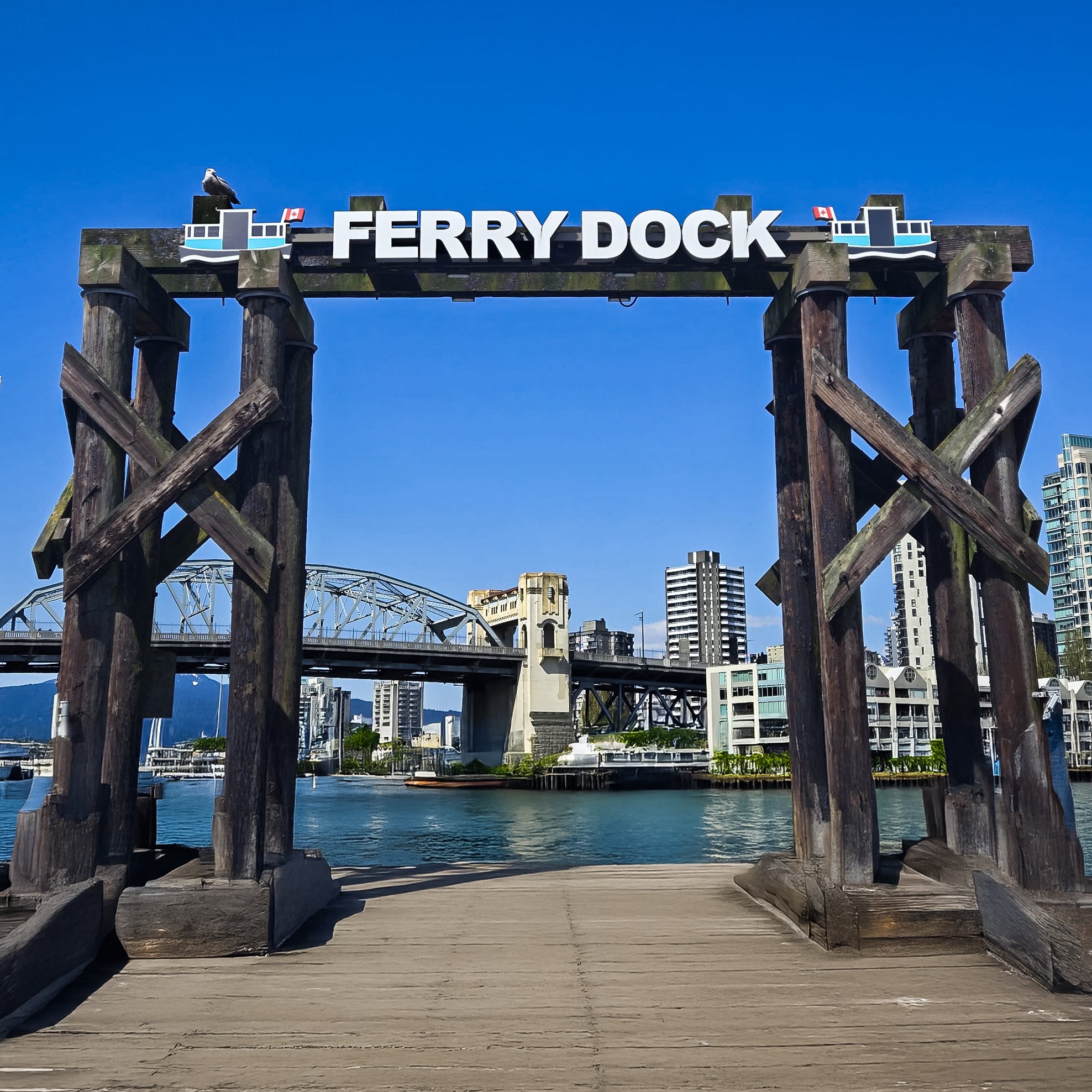 Ferry Dock's Massive Sign was Installed