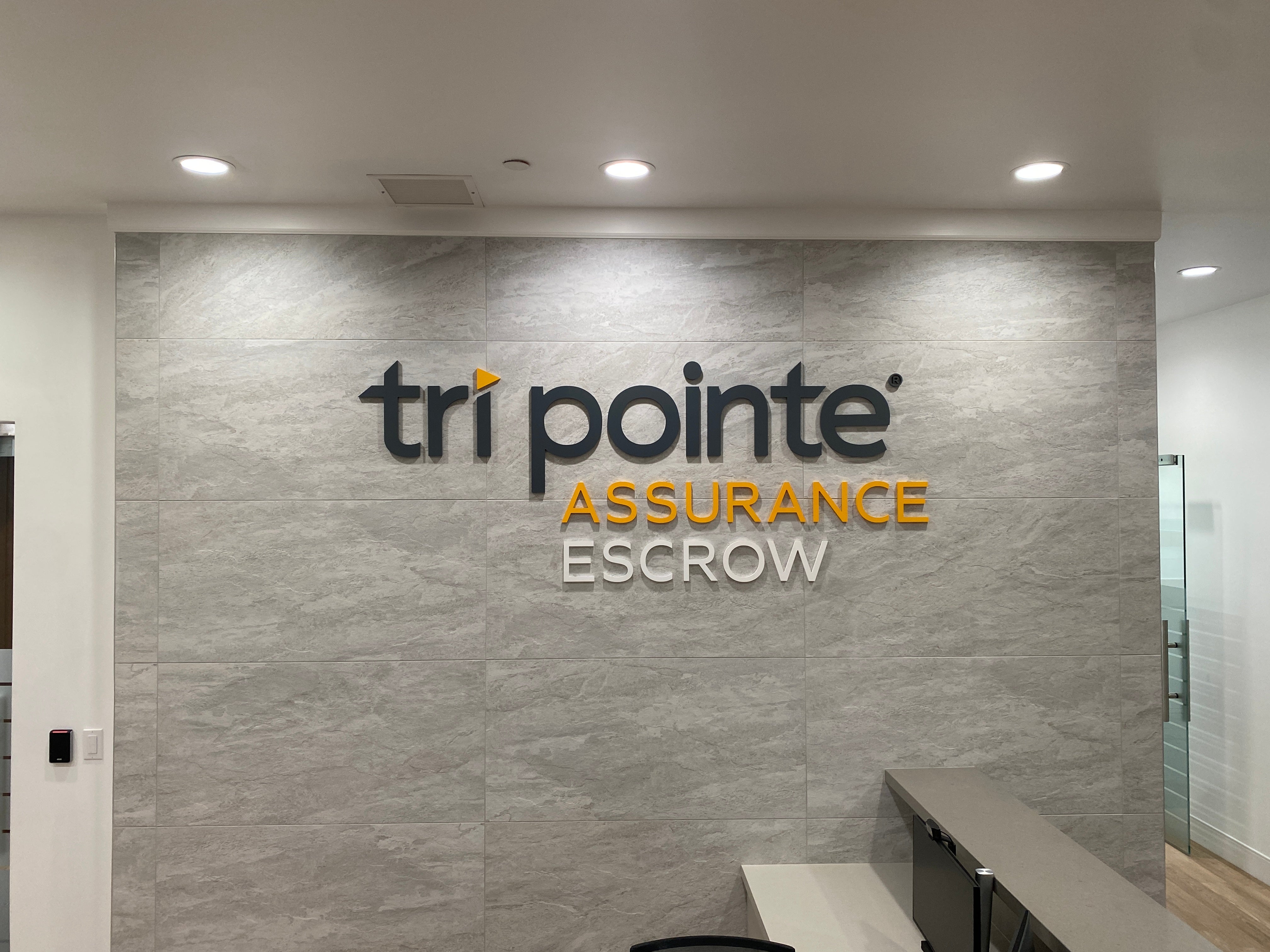 TriPointe Acrylic Lobby Sign