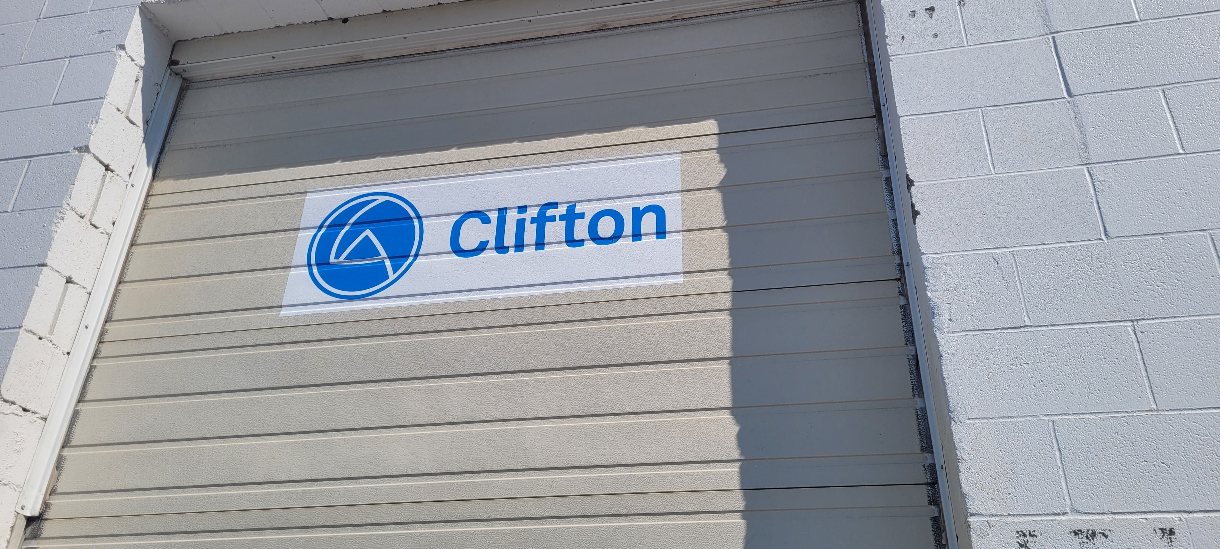 Bay Door Decal for Clifton Engineering in Edmonton, AB