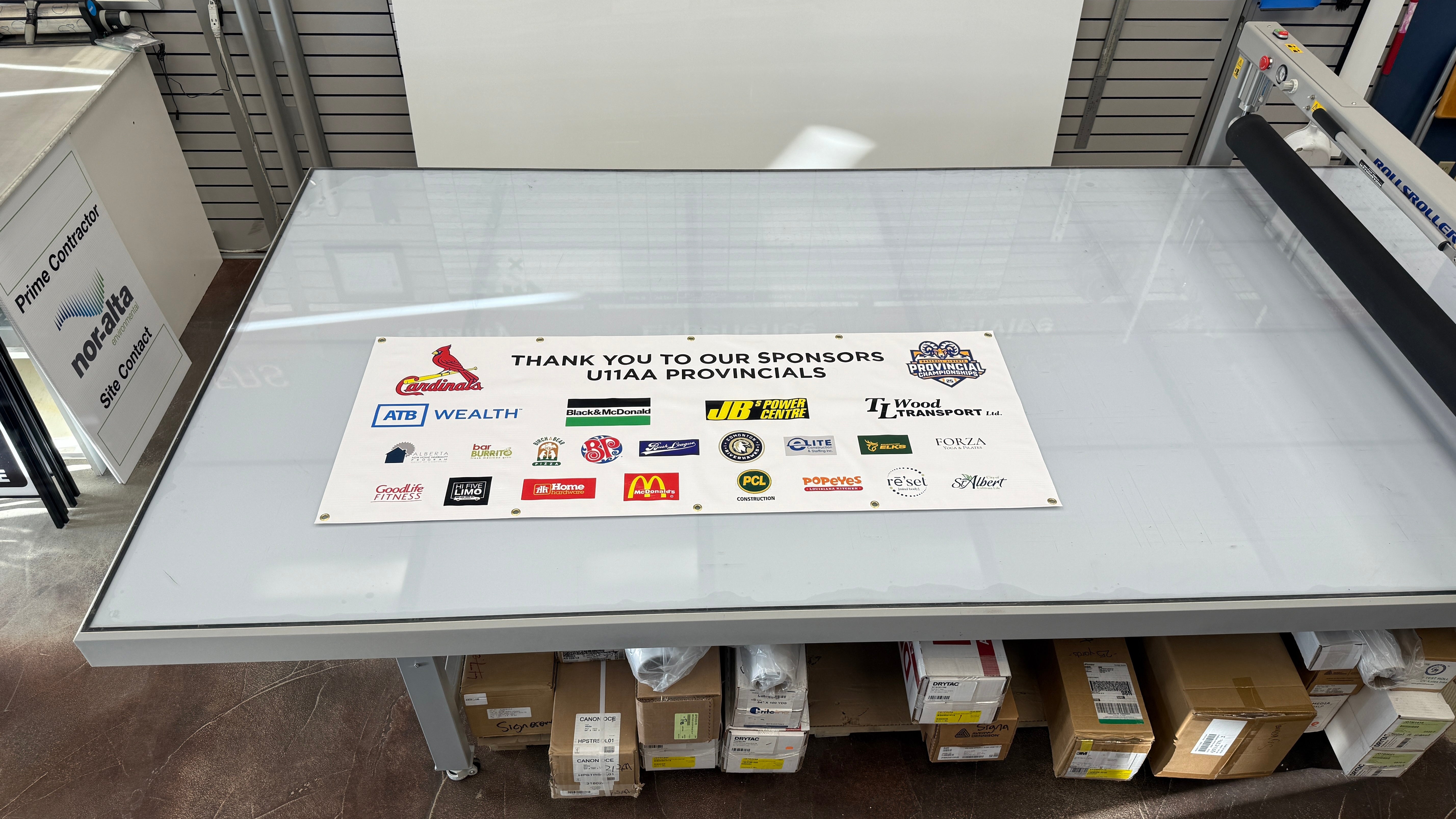 Vinyl Banner for Baseball Provincials in Alberta