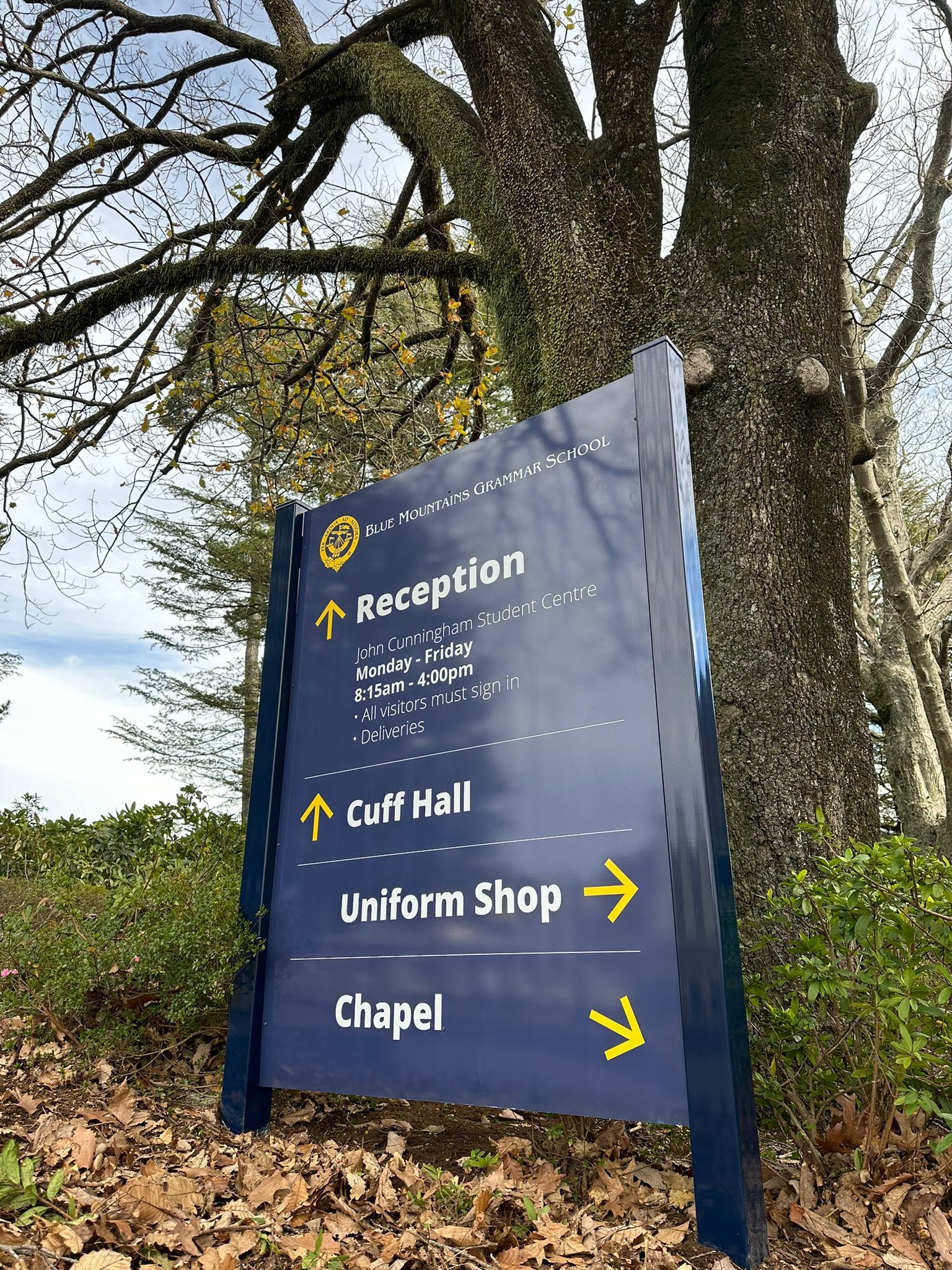 Blue Mountains Grammar School Signage