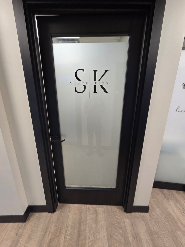 Custom Frosted Door Graphics - Privacy with Style - SK Aesthetics ...