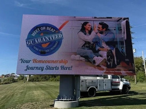 LED Billboard Repairs for Northern Credit Union in Massena, NY