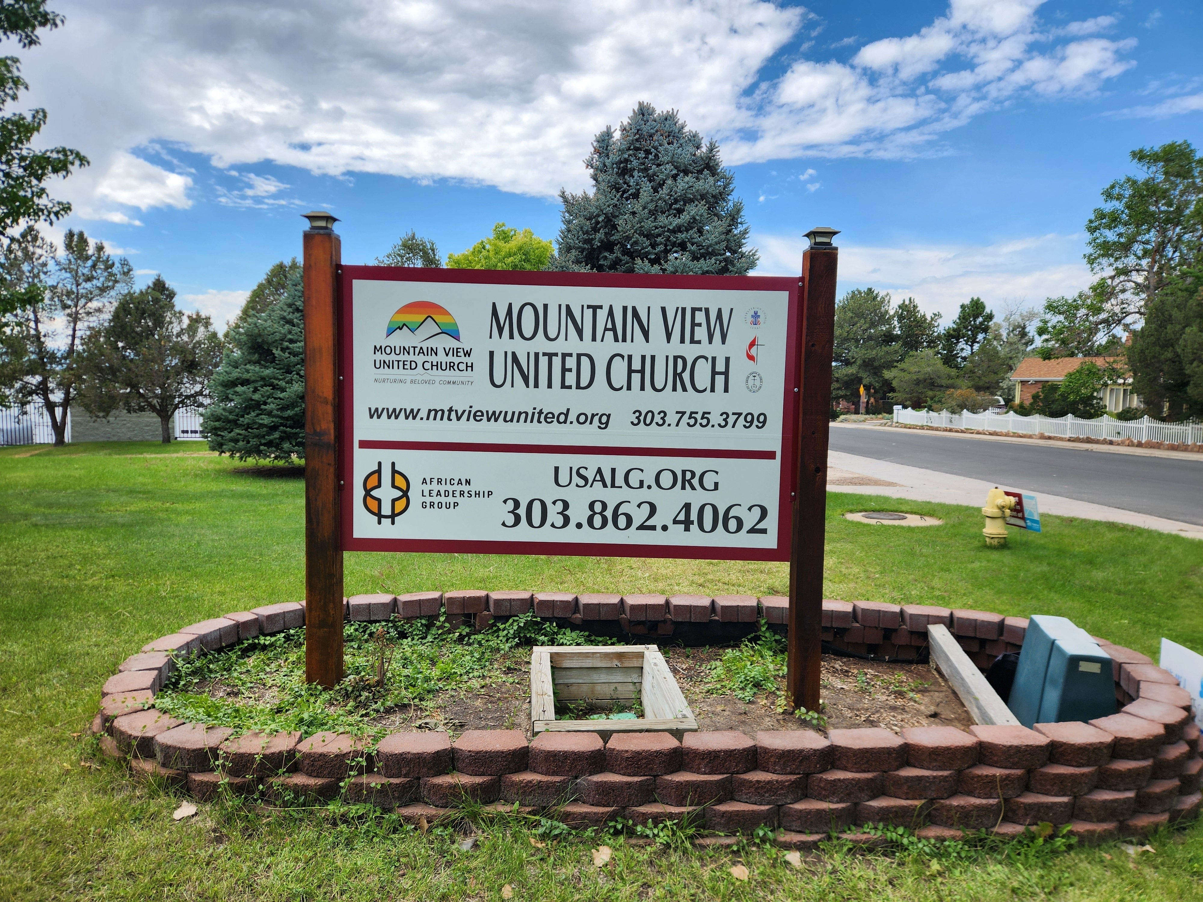 Elegant Post and Panel Sign for Local Church
