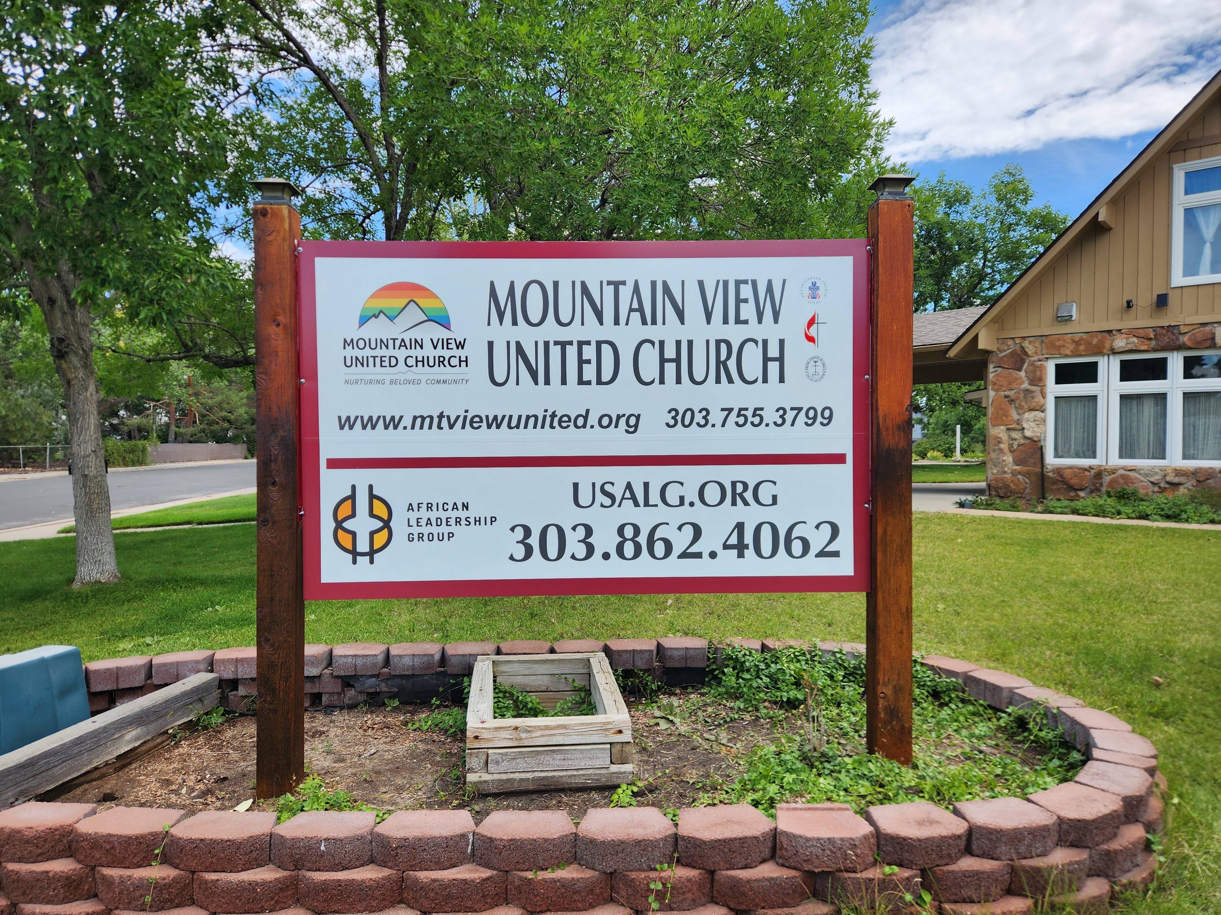 Elegant Post and Panel Sign for Local Church