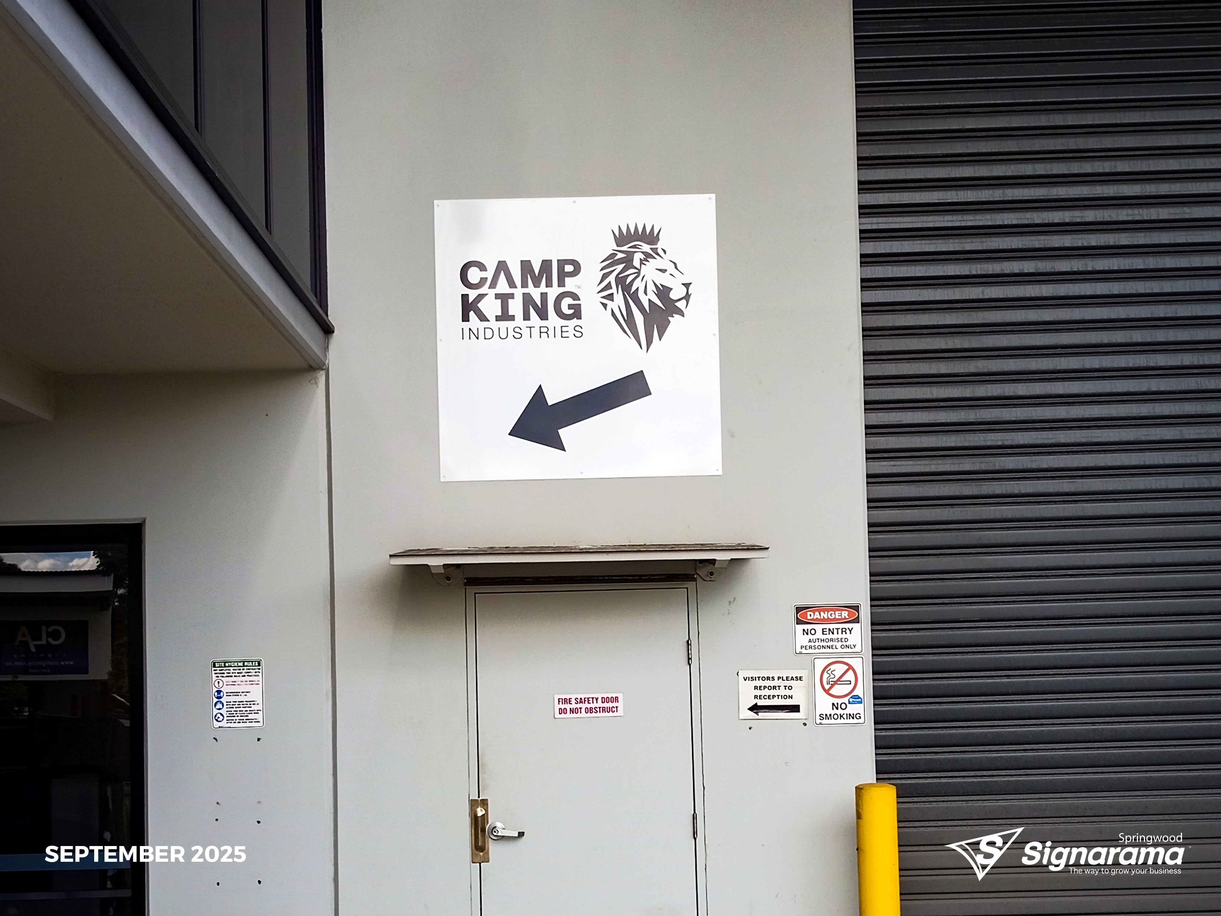 Sail track Banner and ACM Signage - Ausmetal Engineering