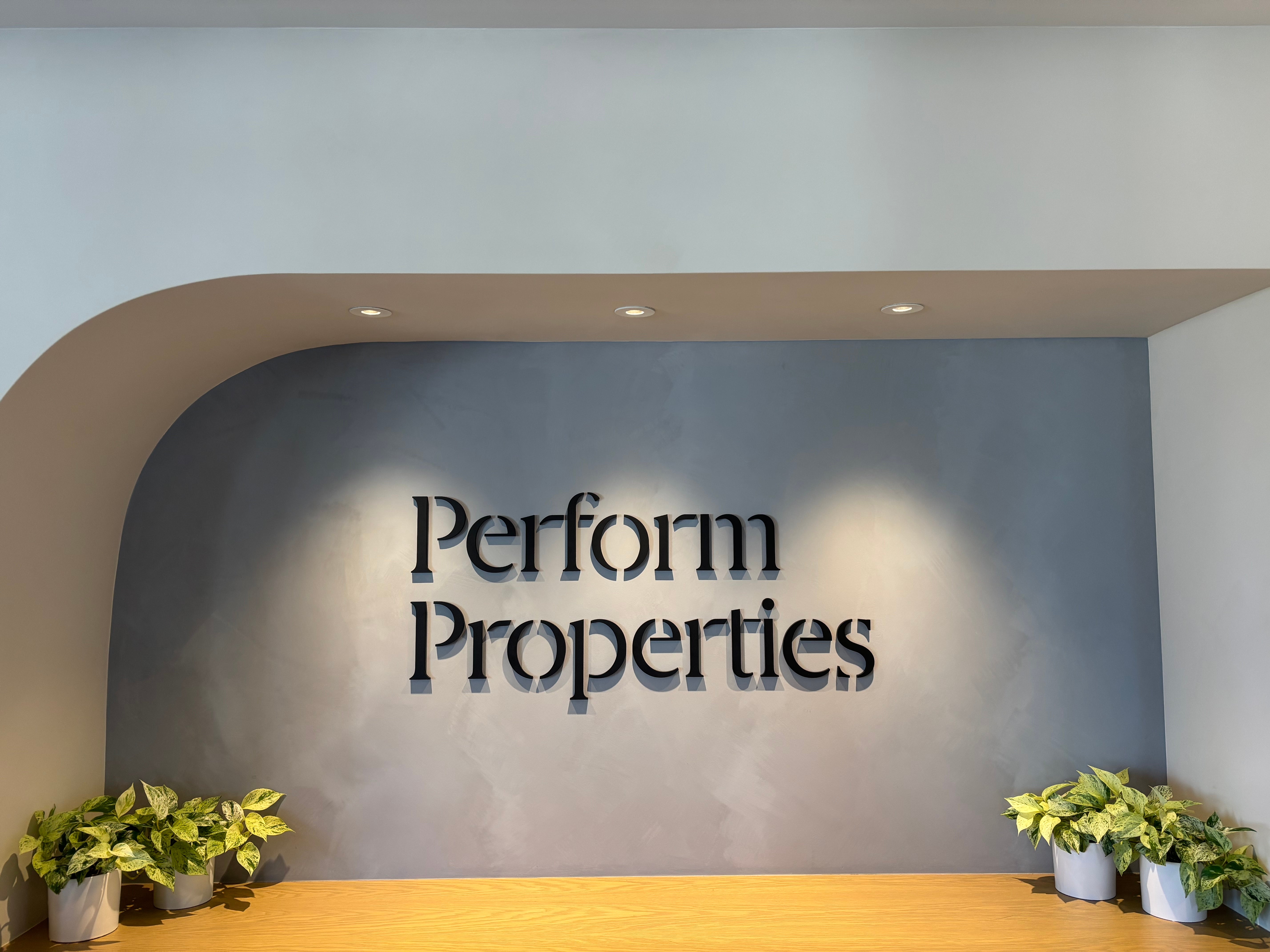 Dimensional Lobby Sign – Perform Properties