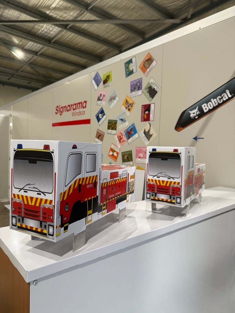 Transforming Model Trucks into Fire Trucks with Custom Vinyl Wraps