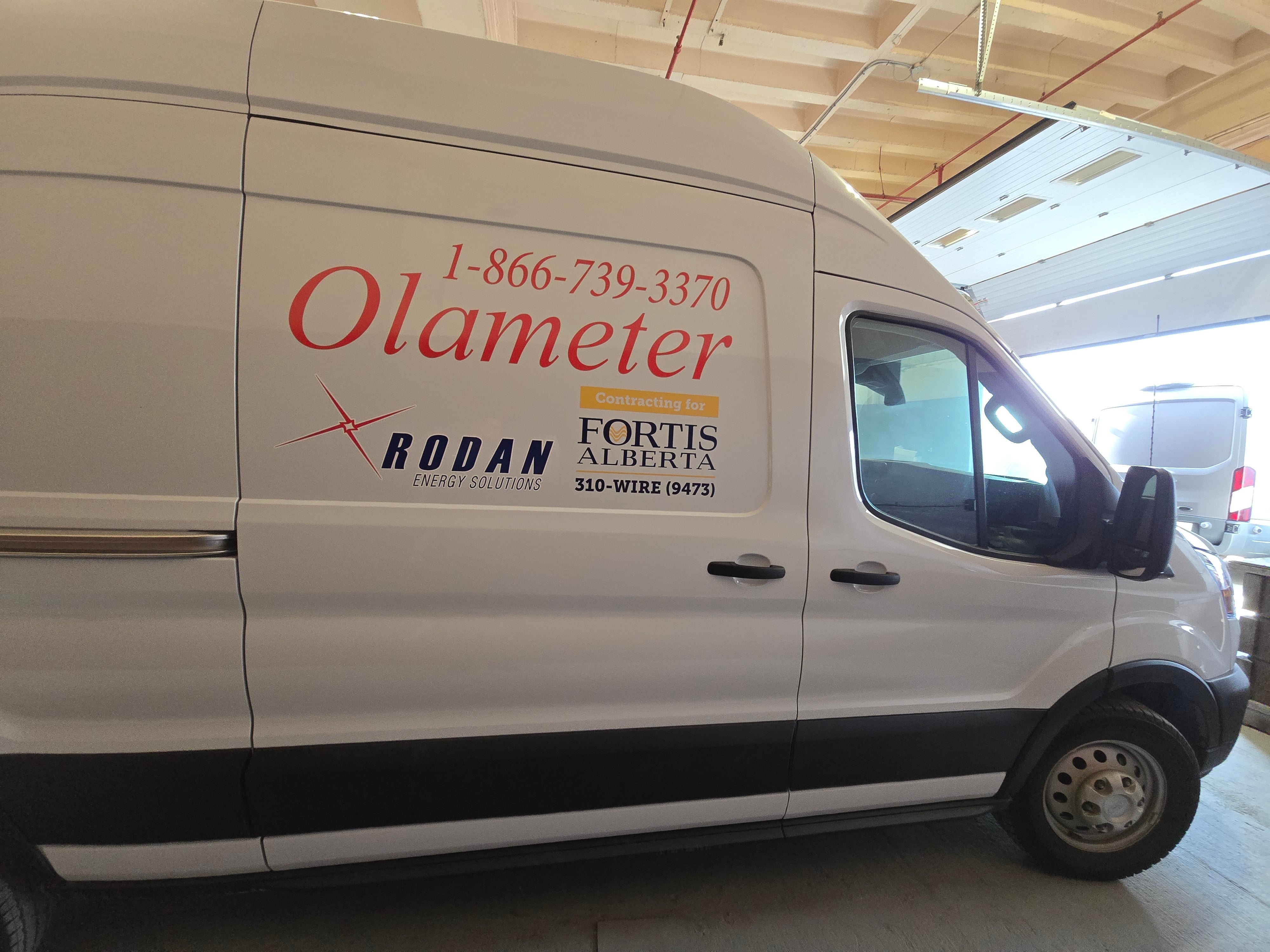 Vehicle Graphic Install for Olameter in Edmonton, AB