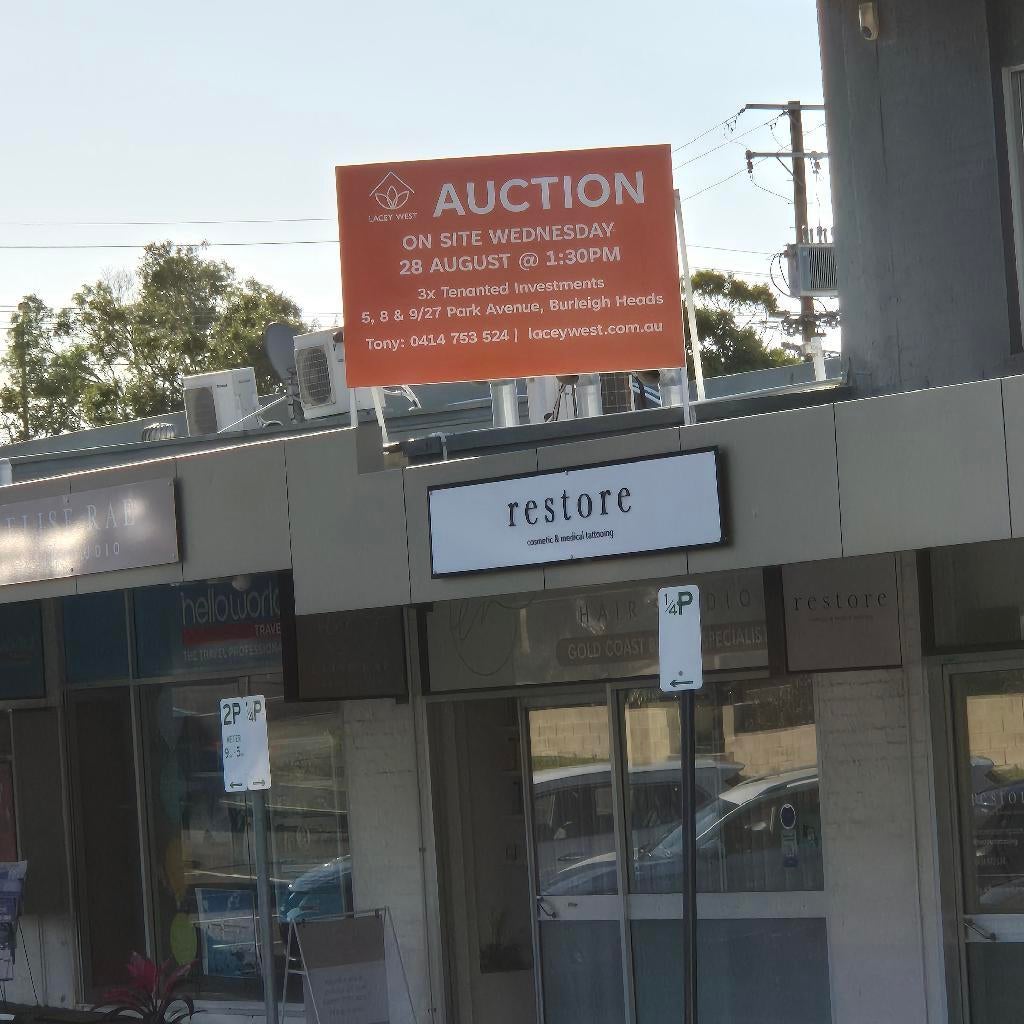 Temporary Roof Top Signage great for Realestate who want to stand out