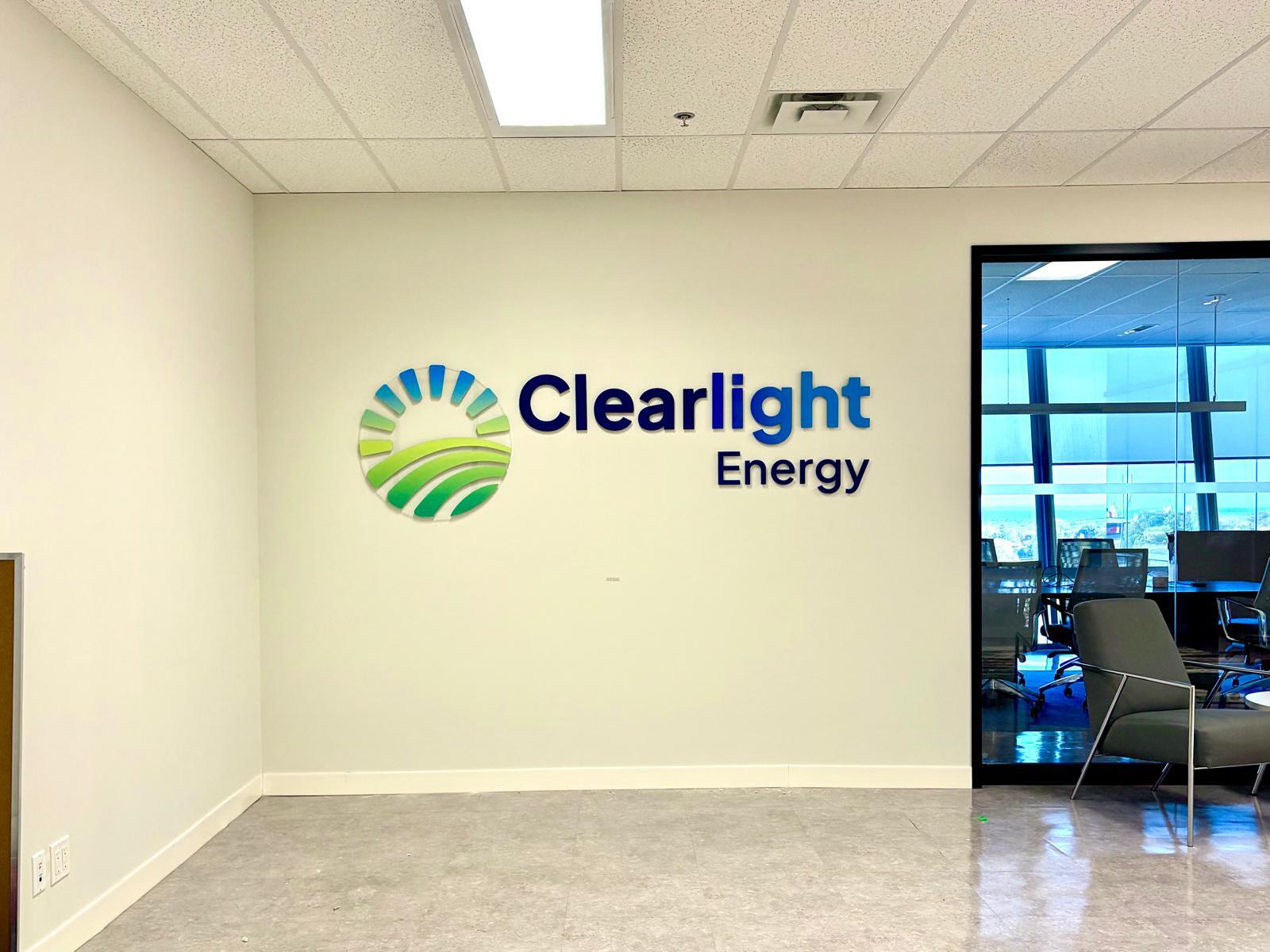Custom Gradient Colour 3D Indoor Sign for Clearlight Energy