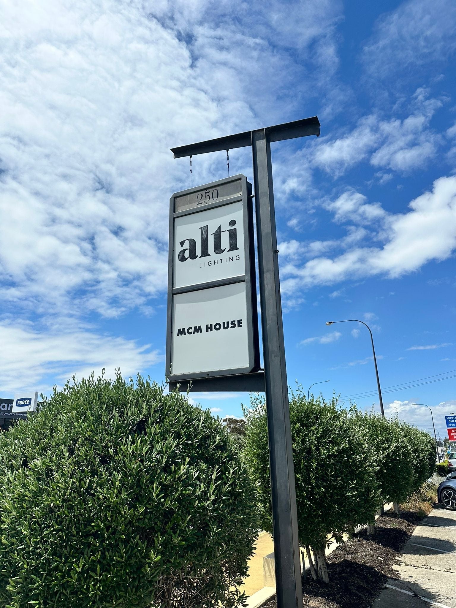 MCM House Claremont – Window Graphics & Pylon Signage