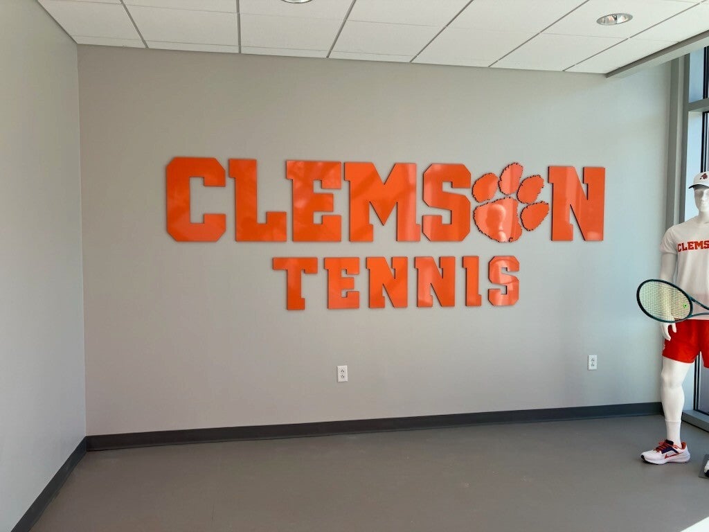 Clemson Tennis Dimensional Letters