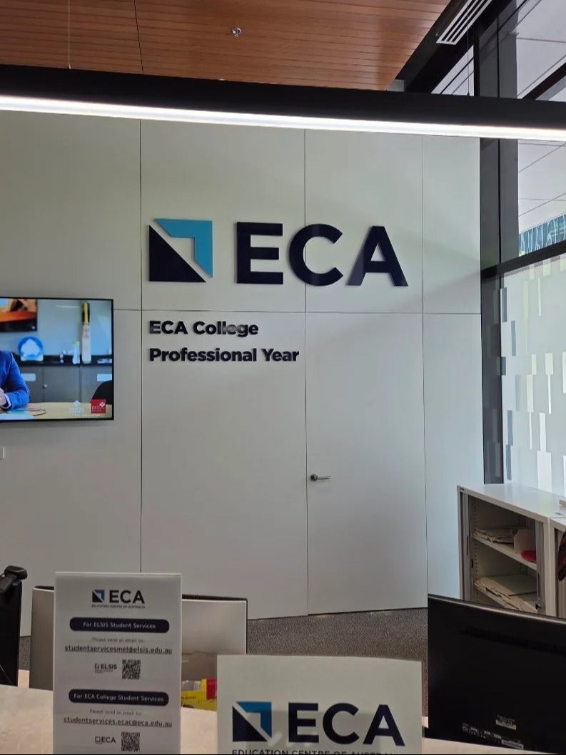 3D Lettering - ECA College - Melbourne.