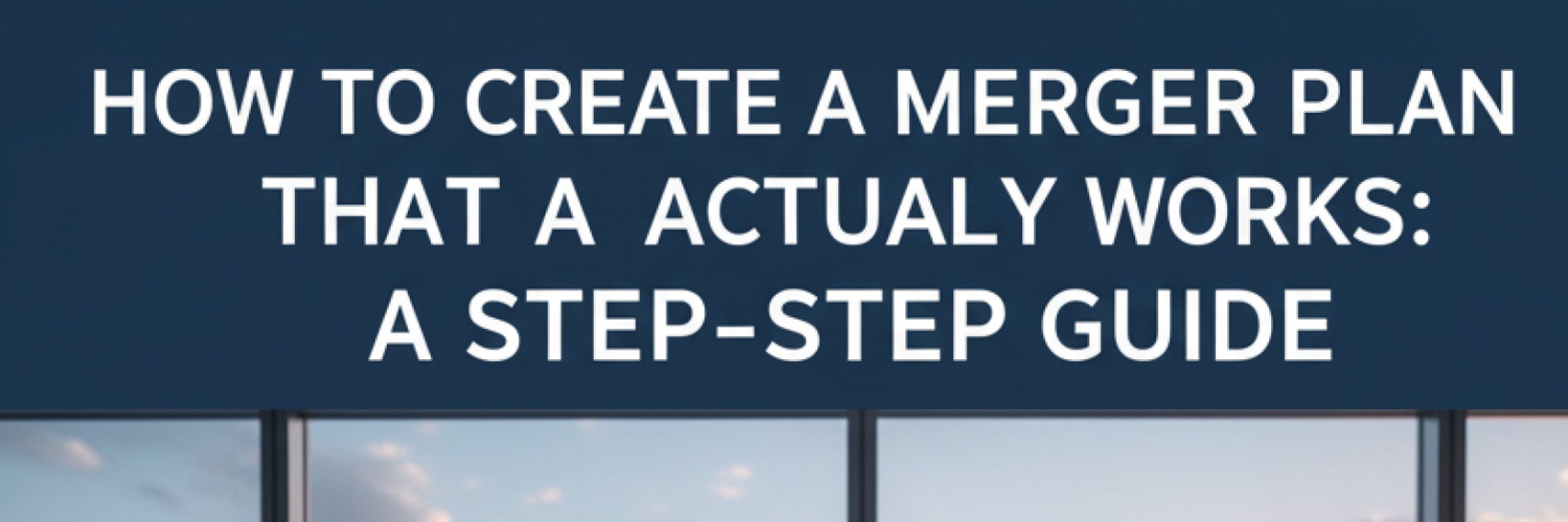 How to Create a Merger Plan That Actually Works
