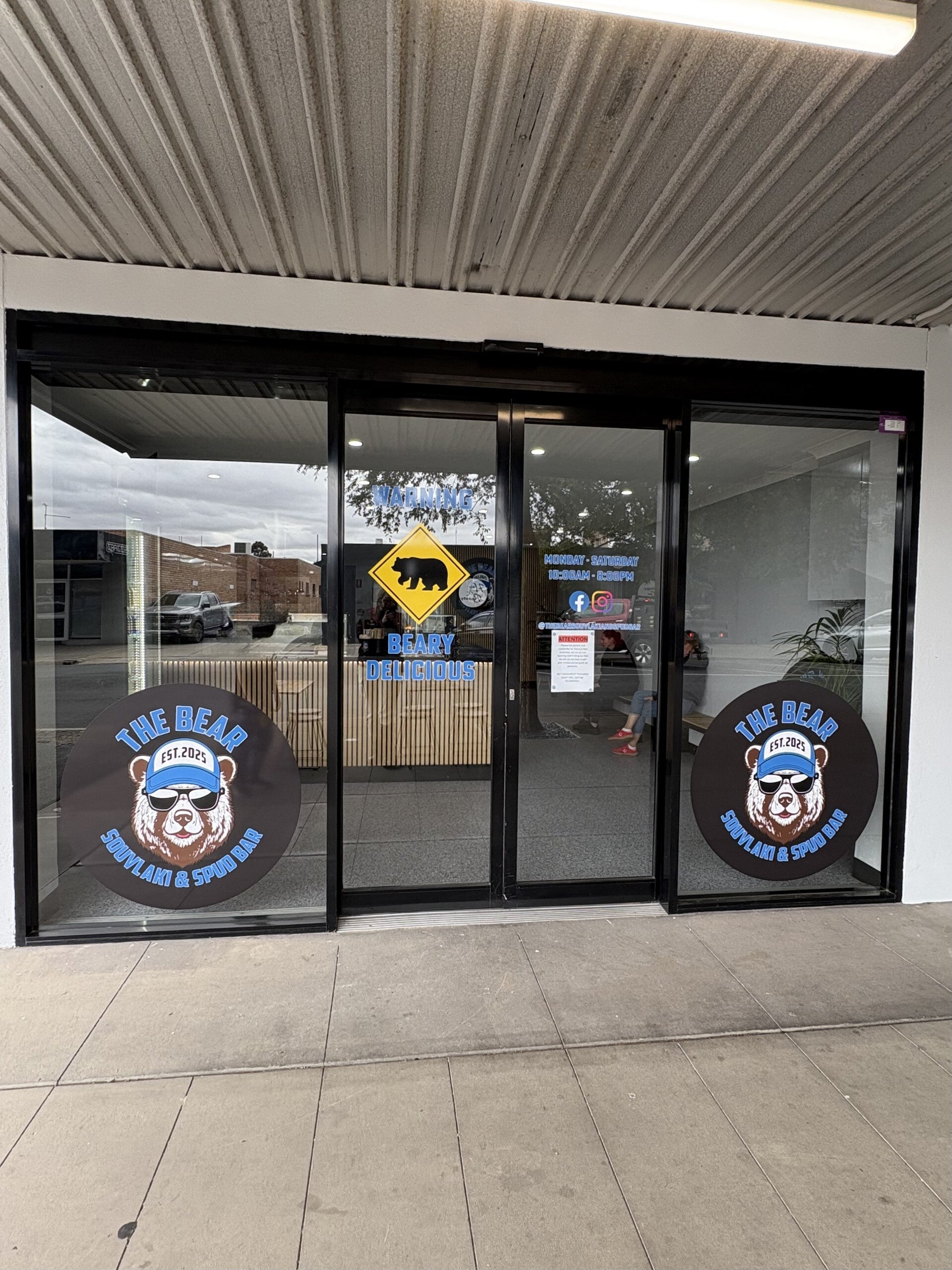The Bear Souvlaki and Spud Bar Is Here: Bold Branding, Unmissable Signage