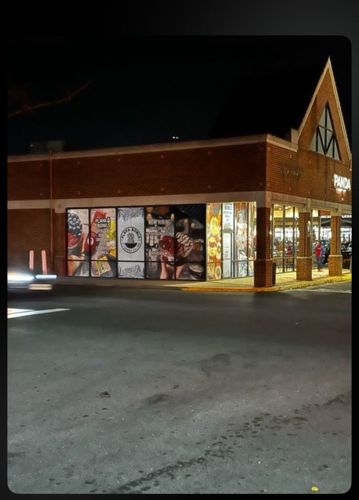 Playa Bowls Fair Oaks Construction Graphics | Vibrant Window Wraps for ...
