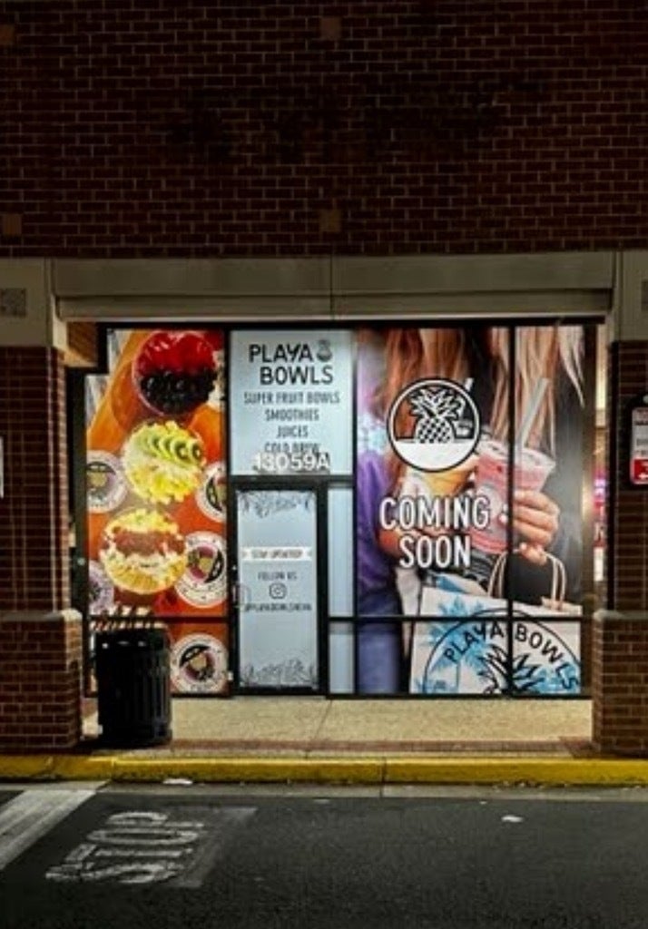 Playa Bowls Fair Oaks Construction Graphics | Vibrant Window Wraps for ...