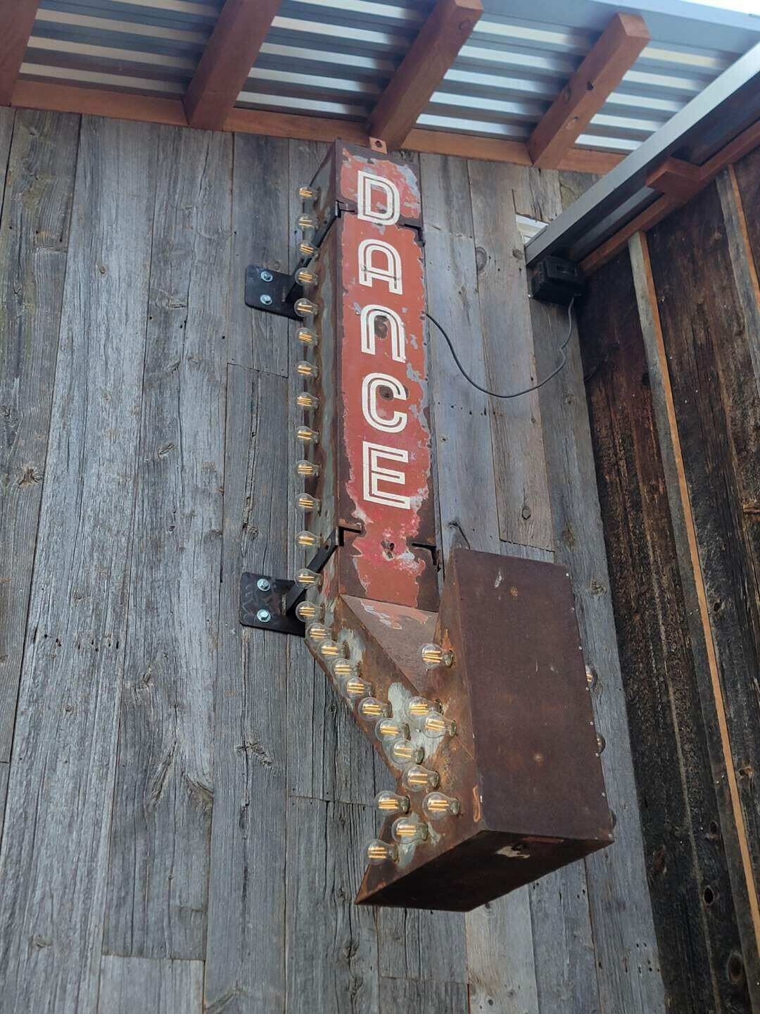 Rustic Painted Dance Hall Sign