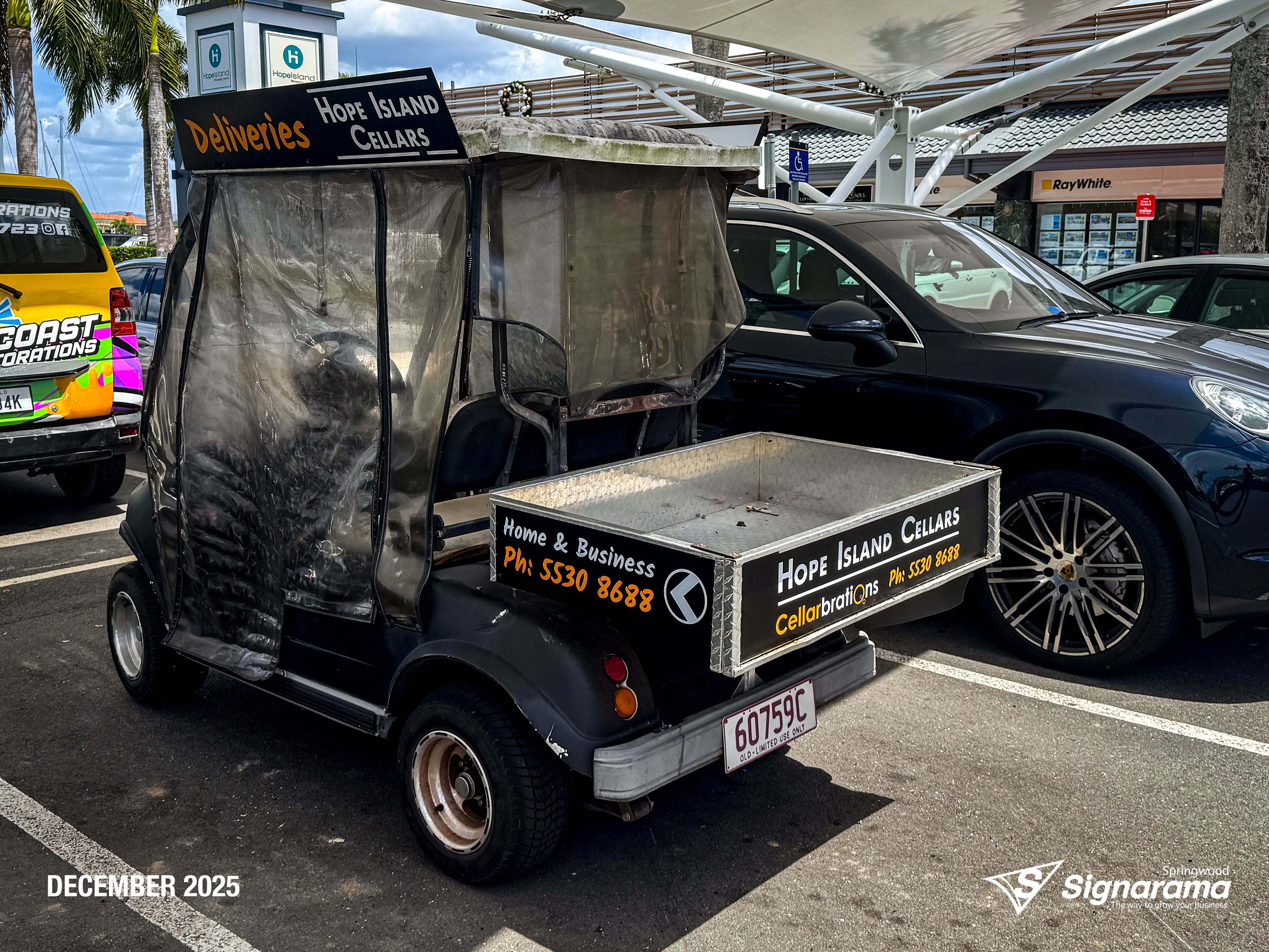 Delivery Buggy Graphics - Hope Island Cellars
