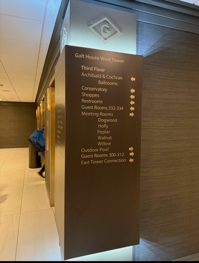 Hotel Signage in downtown Louisville