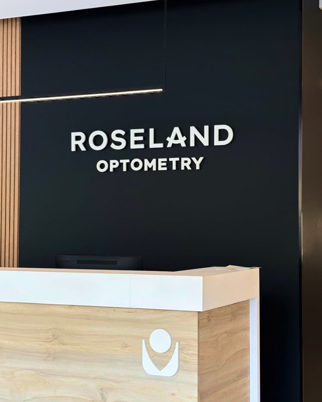 Modern and Refined — 3D Raised Acrylic Reception Sign for Roseland ...