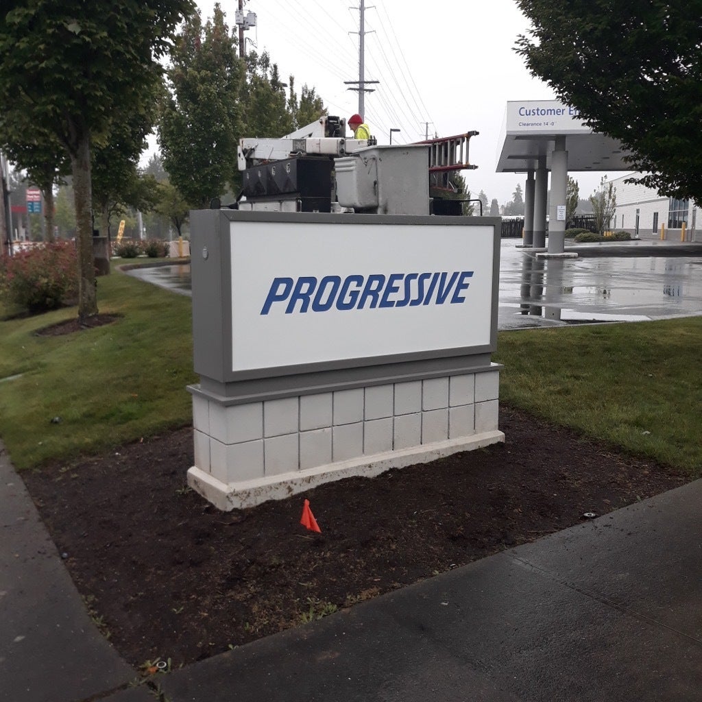 Elevating Corporate Identity: Custom Monument Sign - Progressive ...