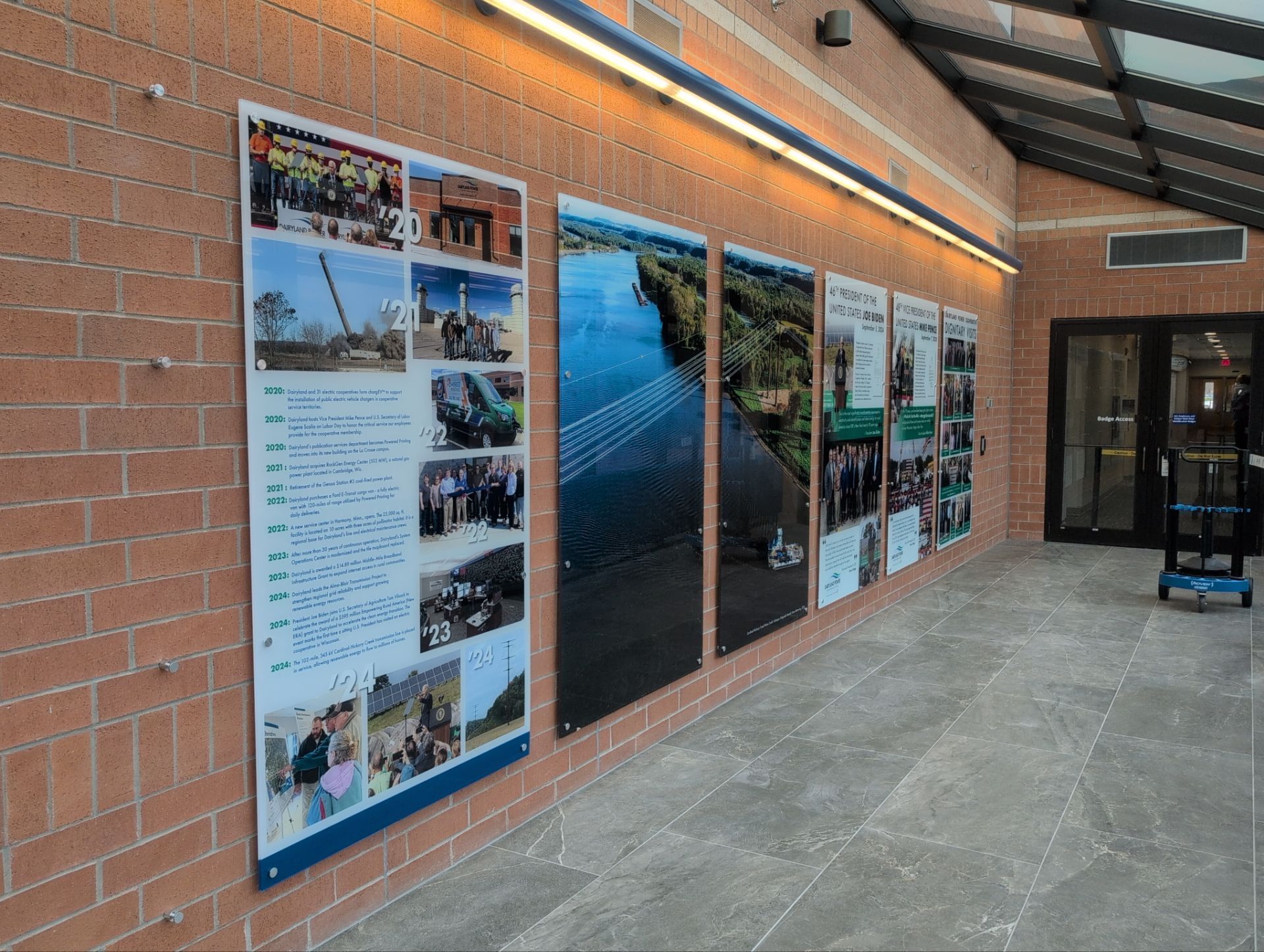 Acrylic Panels Mounted with Standoffs