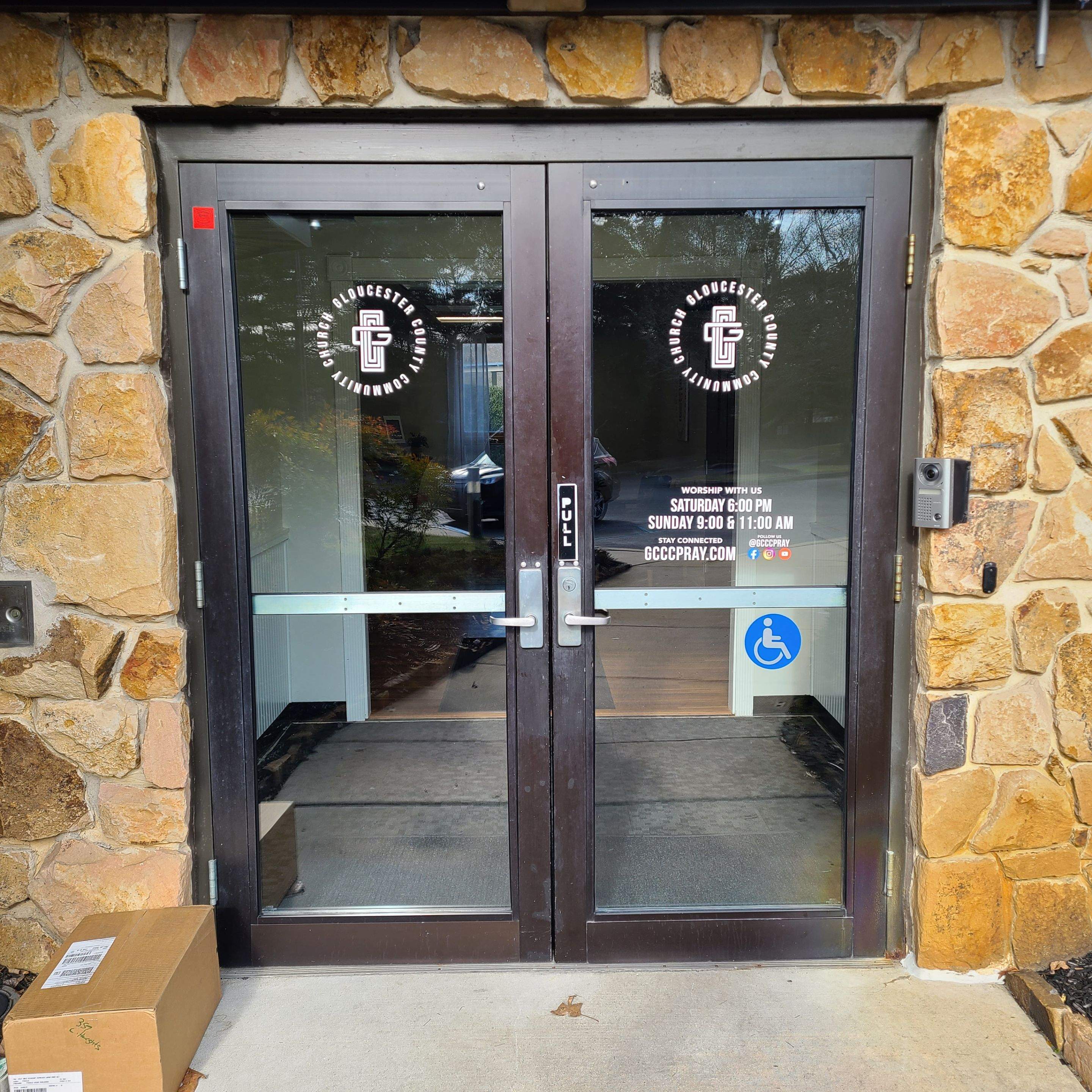 Is your logo on your entrance door?