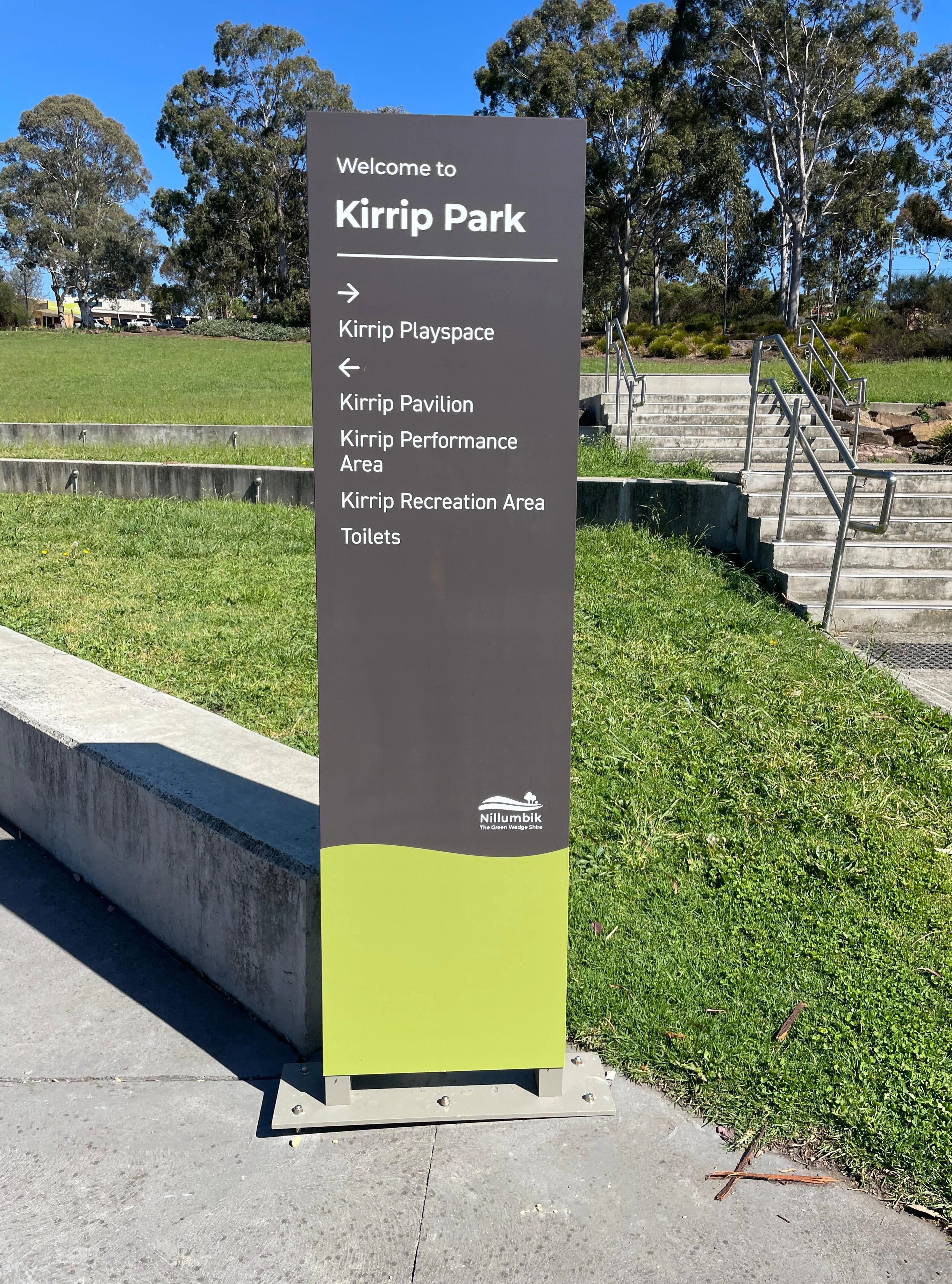 Freestanding Signs - Nillumbik Council - Diamond Creek Kirrip Park VIC.