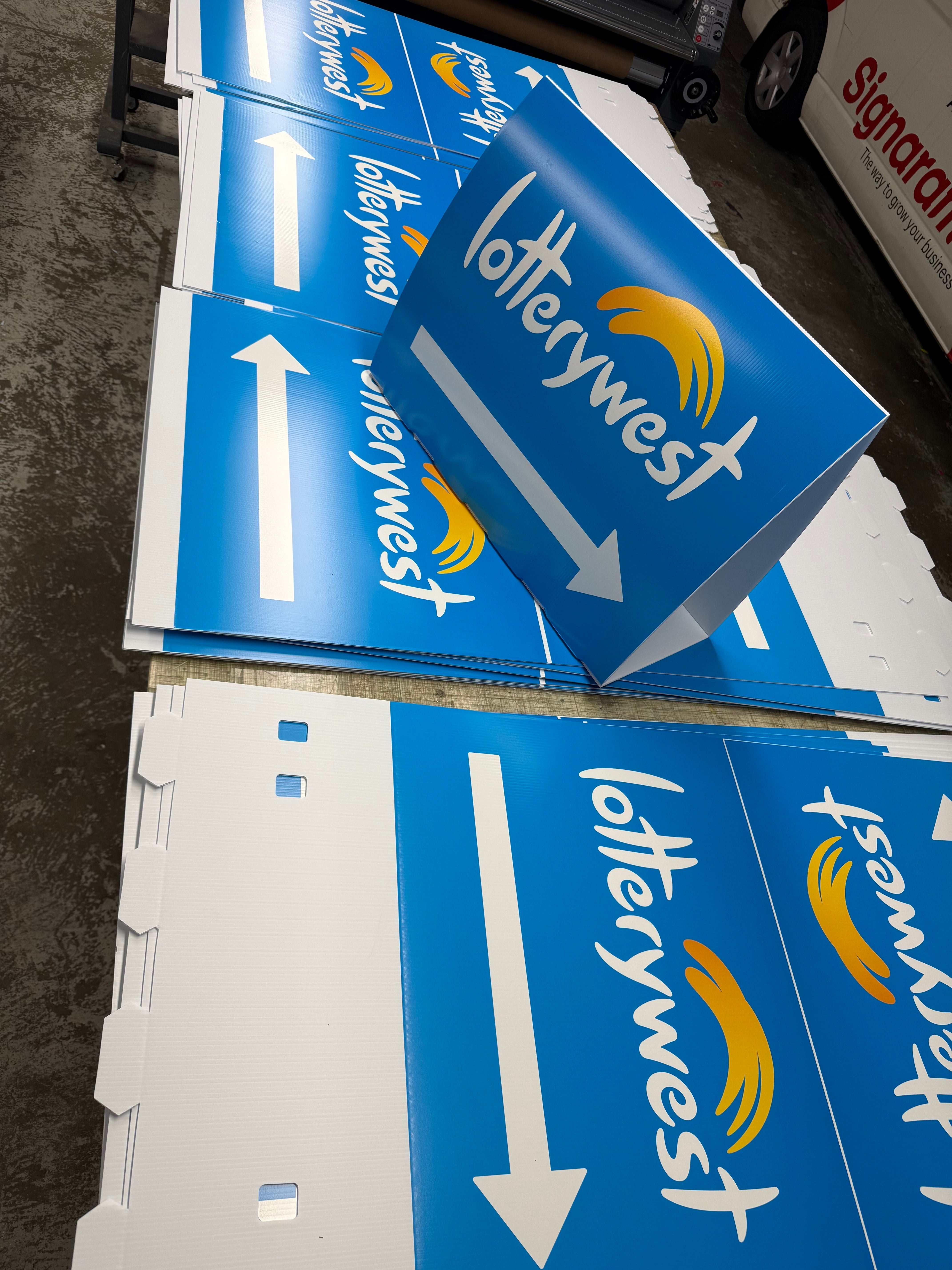 Lotterywest Roster & Bollard Signage