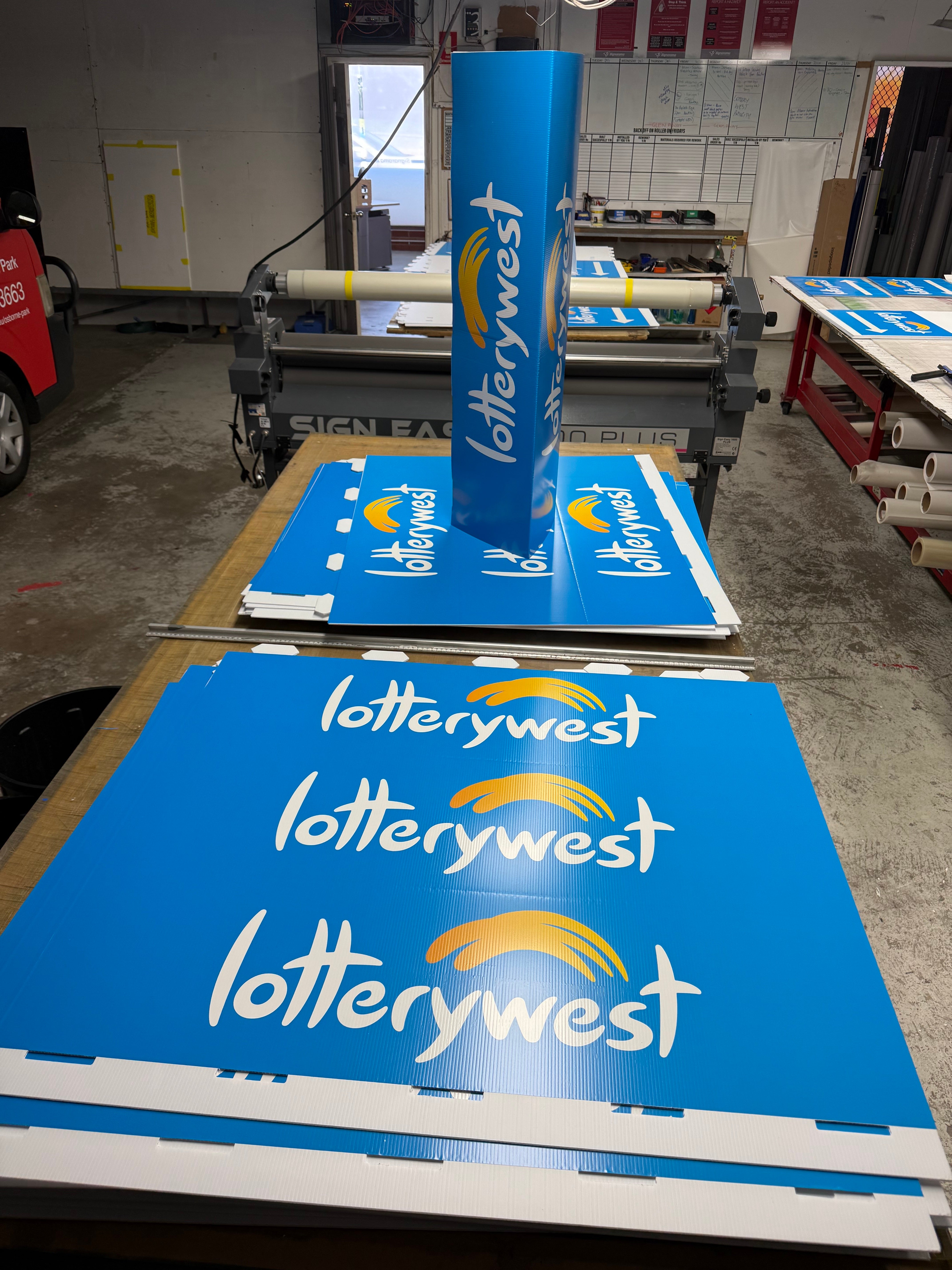 Lotterywest Roster & Bollard Signage